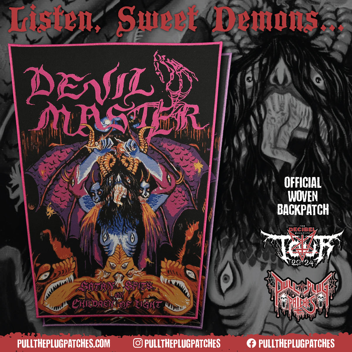 Devil Master - Satan Spits on Children of Light - Backpatch – Pull The Plug Patches