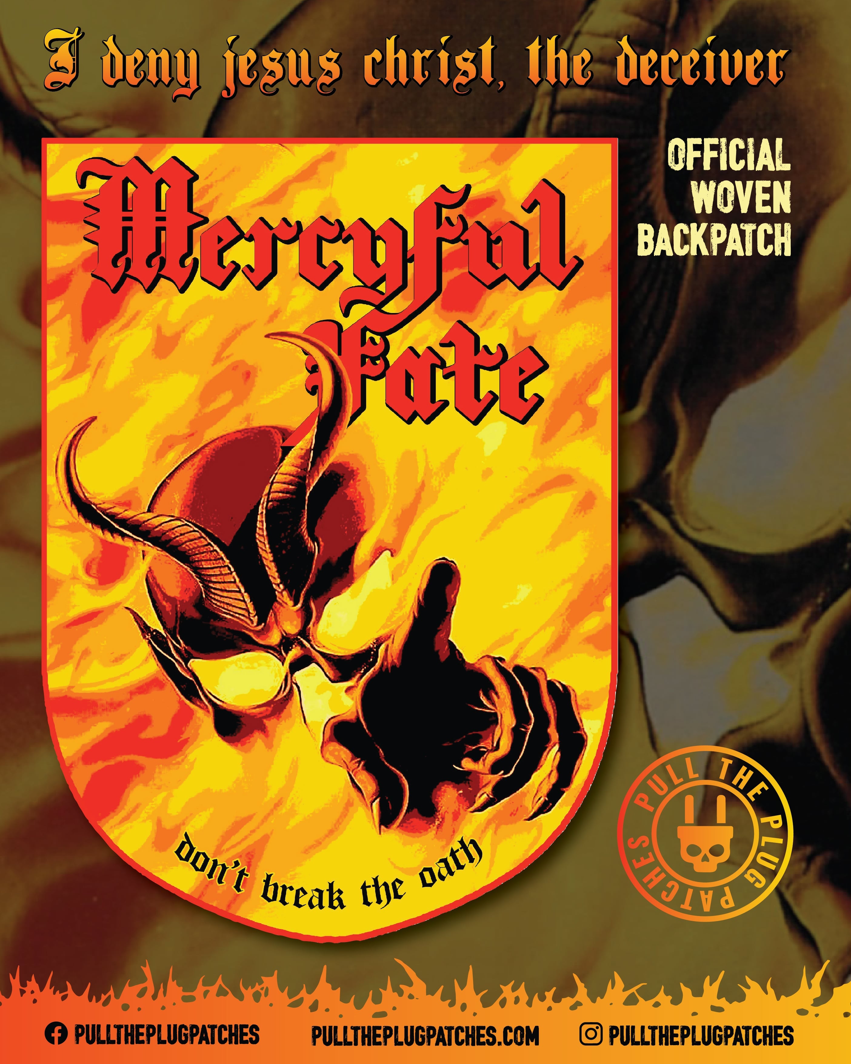 Mercyful Fate - Dont Break The Oath - Backpatch – Pull The Plug Patches