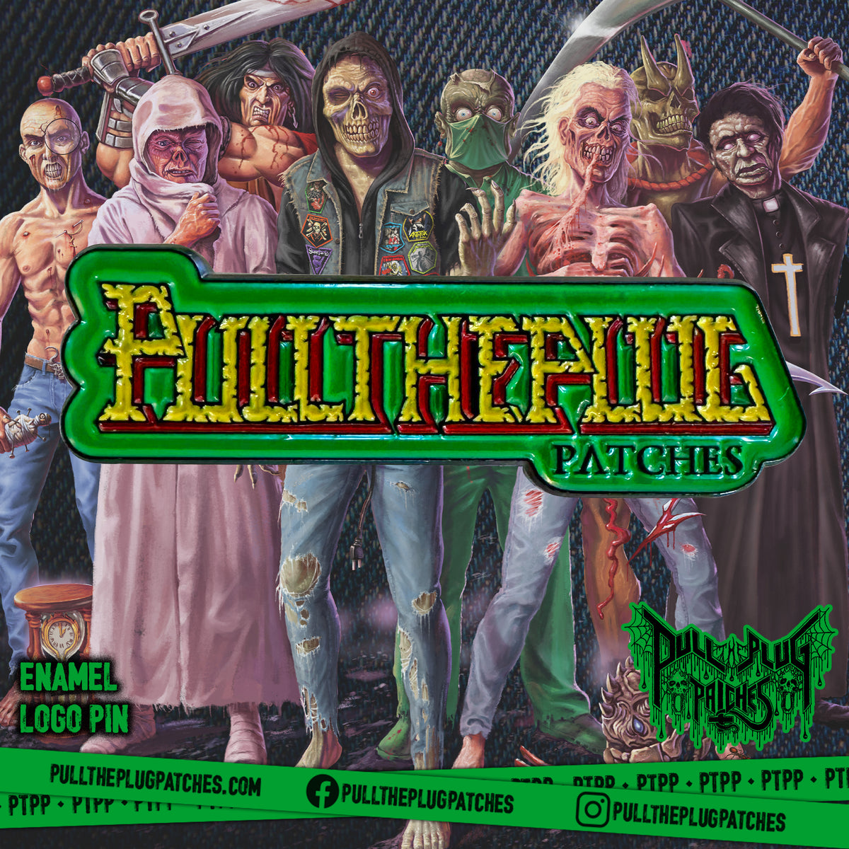 Pull The Plug Patches - Pestilence Tribute Pin