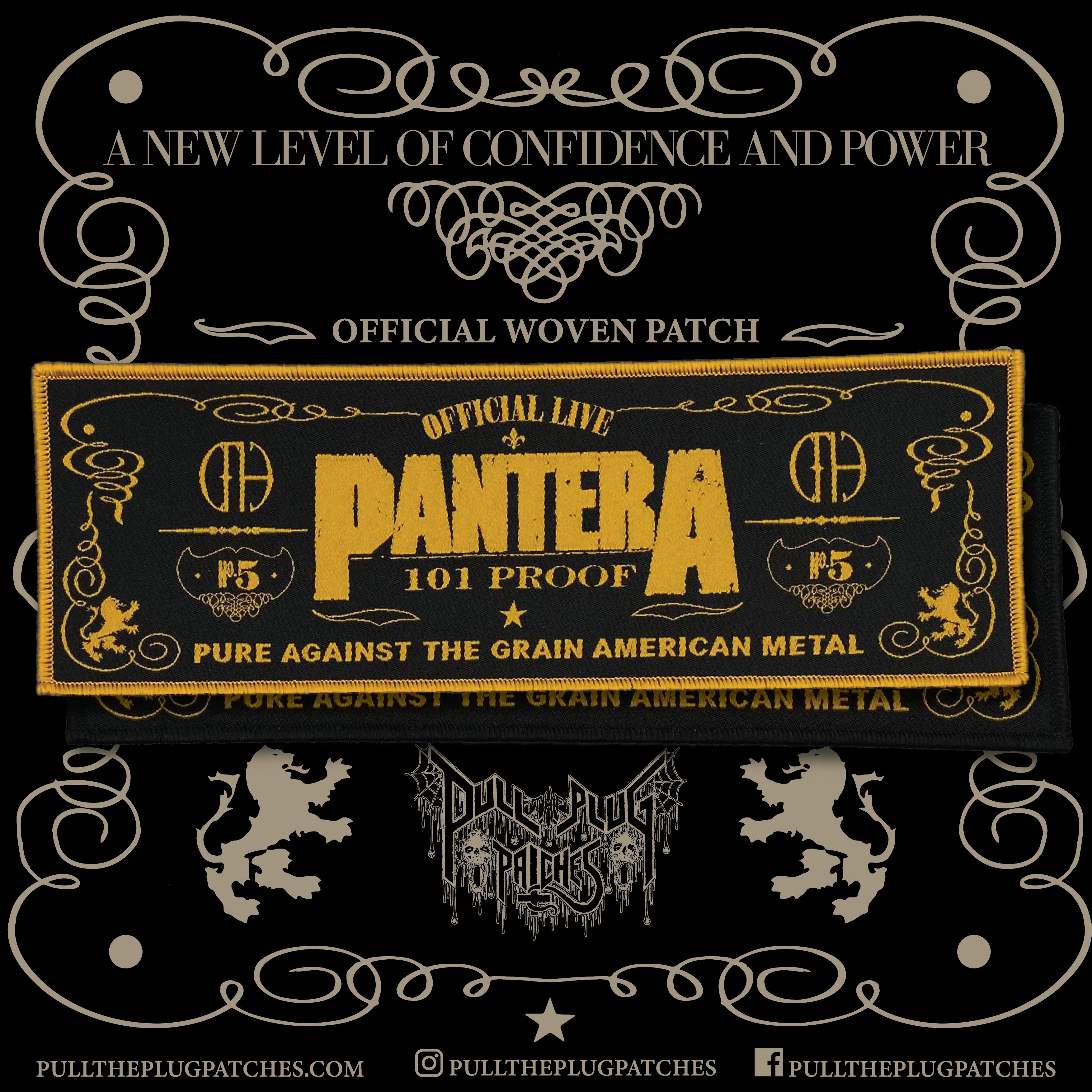 Pantera - Official Live: 101 Proof - Strip Patch – Pull The Plug Patches