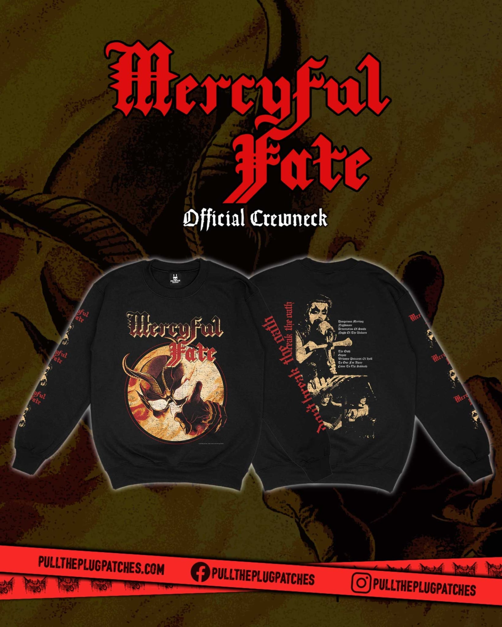 Mercyful Fate - Dont Break The Oath - Crewneck Sweater – Pull The Plug Patches