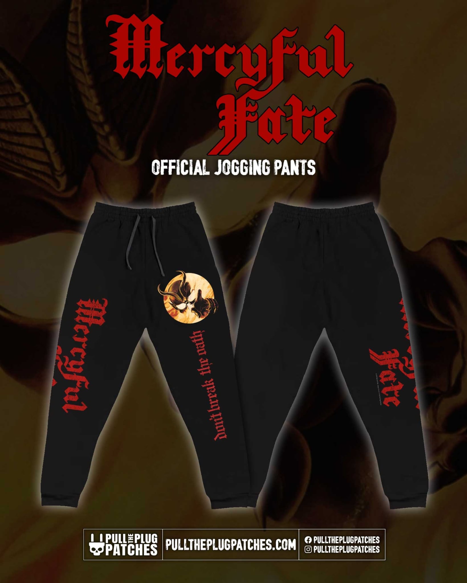 Mercyful Fate - Dont Break The Oath - Joggers – Pull The Plug Patches