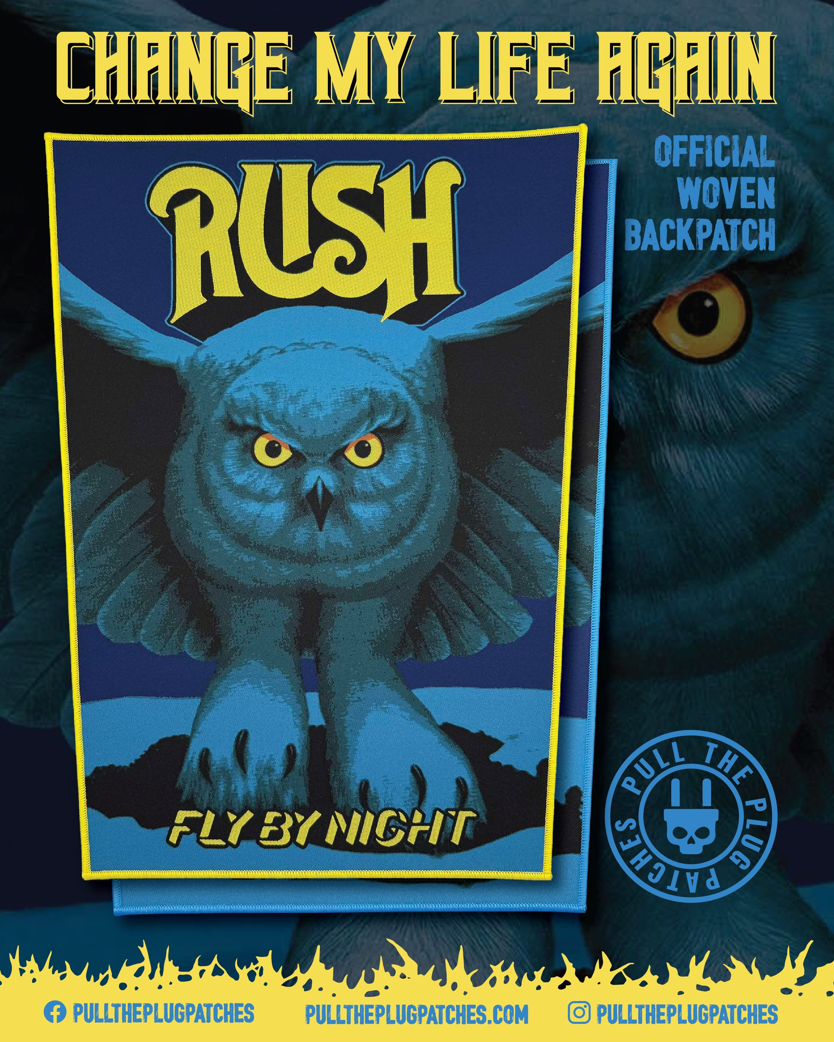 Rush - Fly By Night - Backpatch – Pull The Plug Patches