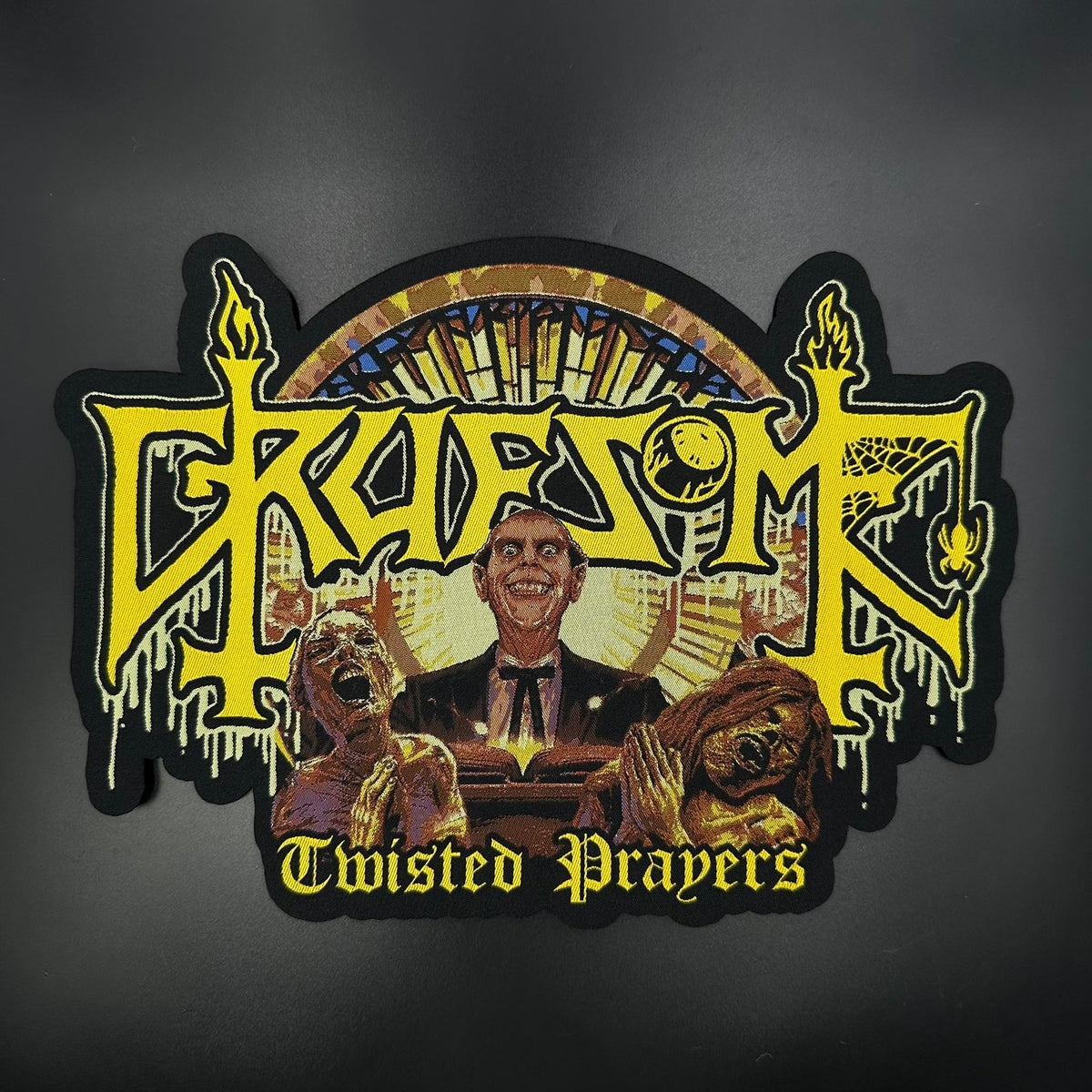 Gruesome - Twisted Prayers - Oversize Patch – Pull The Plug Patches