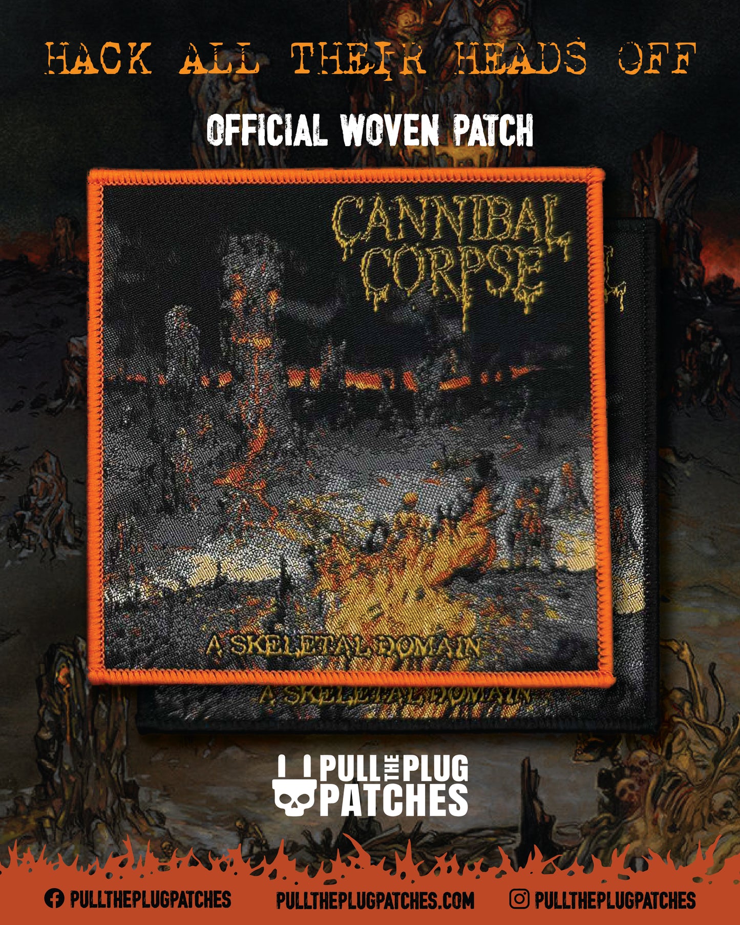 Cannibal Corpse - A Skeletal Domain - Square Patch – Pull The Plug Patches