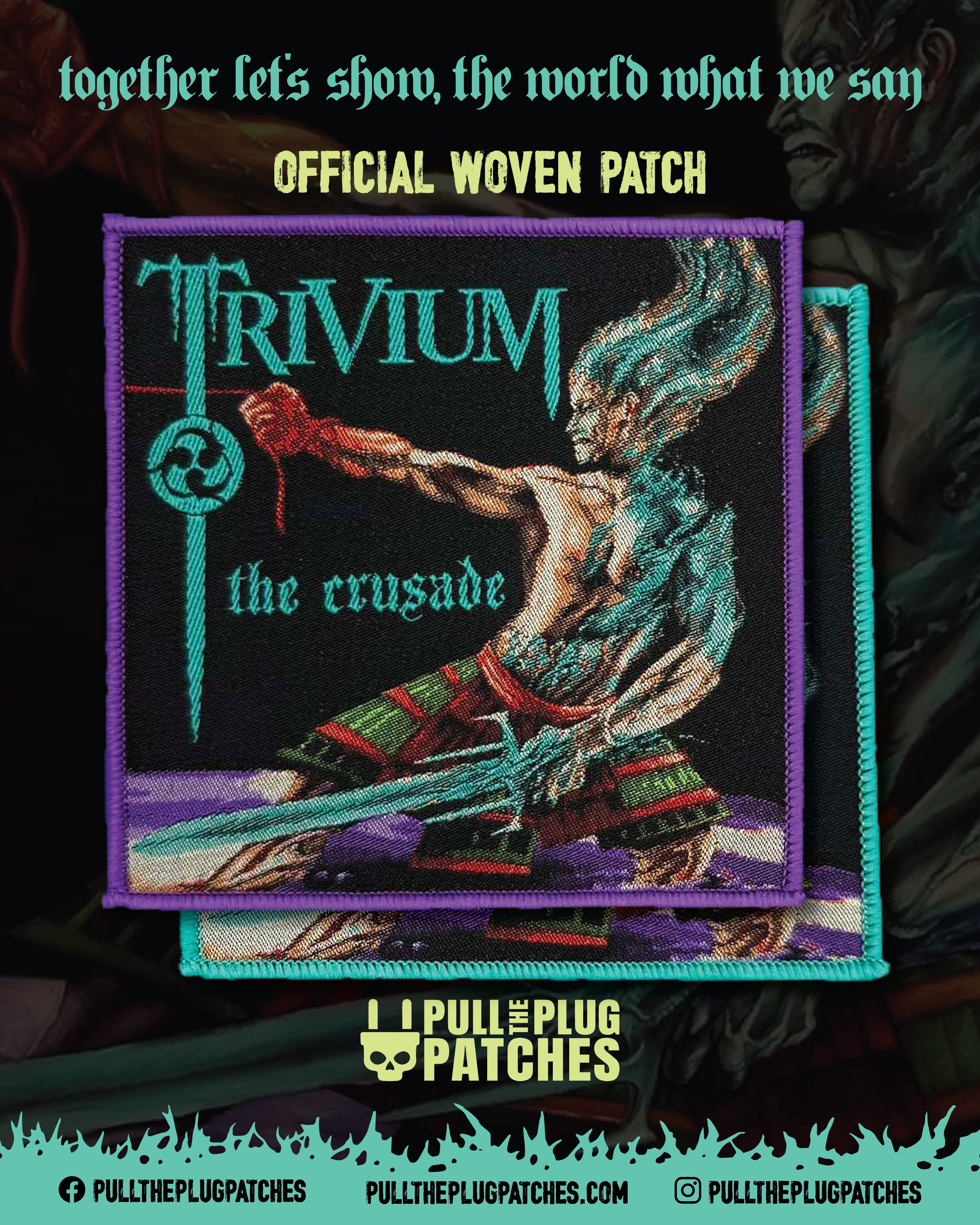 Trivium - The Crusade - Square Patch – Pull The Plug Patches