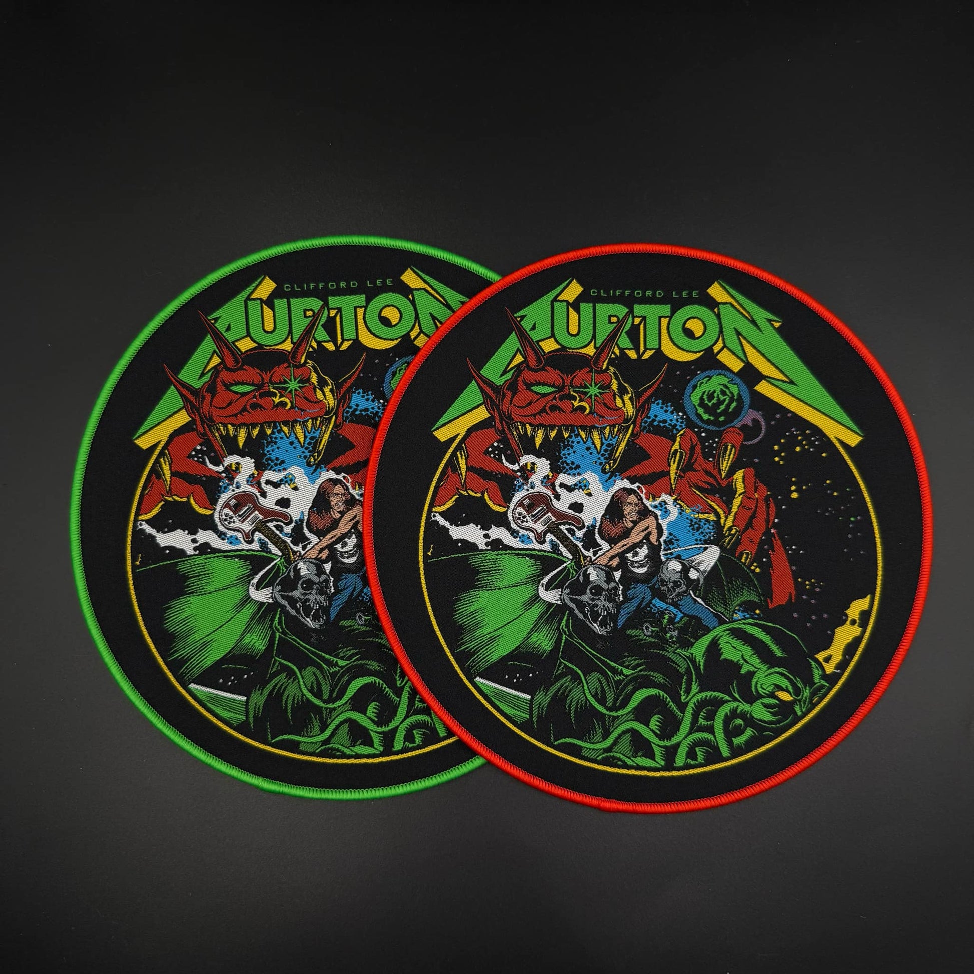 Cliff Burton - Bass Warrior - Oversize Patch – Pull The Plug Patches