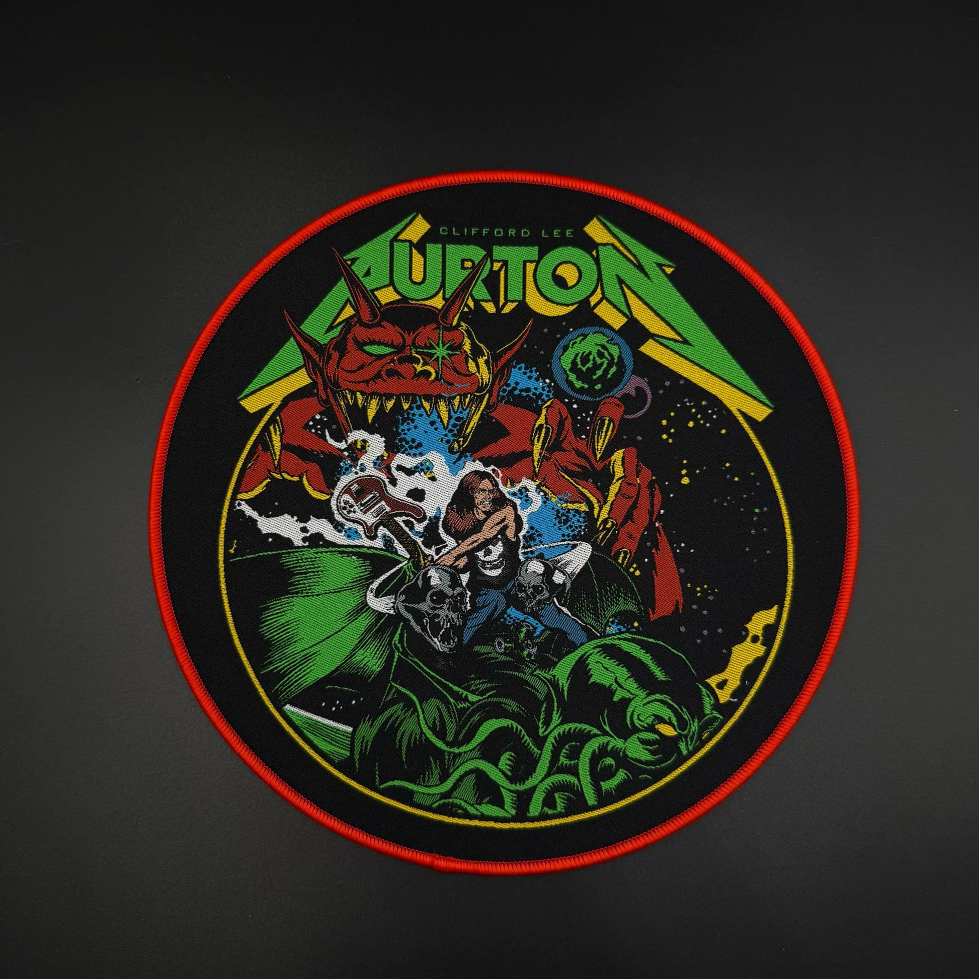 Cliff Burton - Bass Warrior - Oversize Patch – Pull The Plug Patches