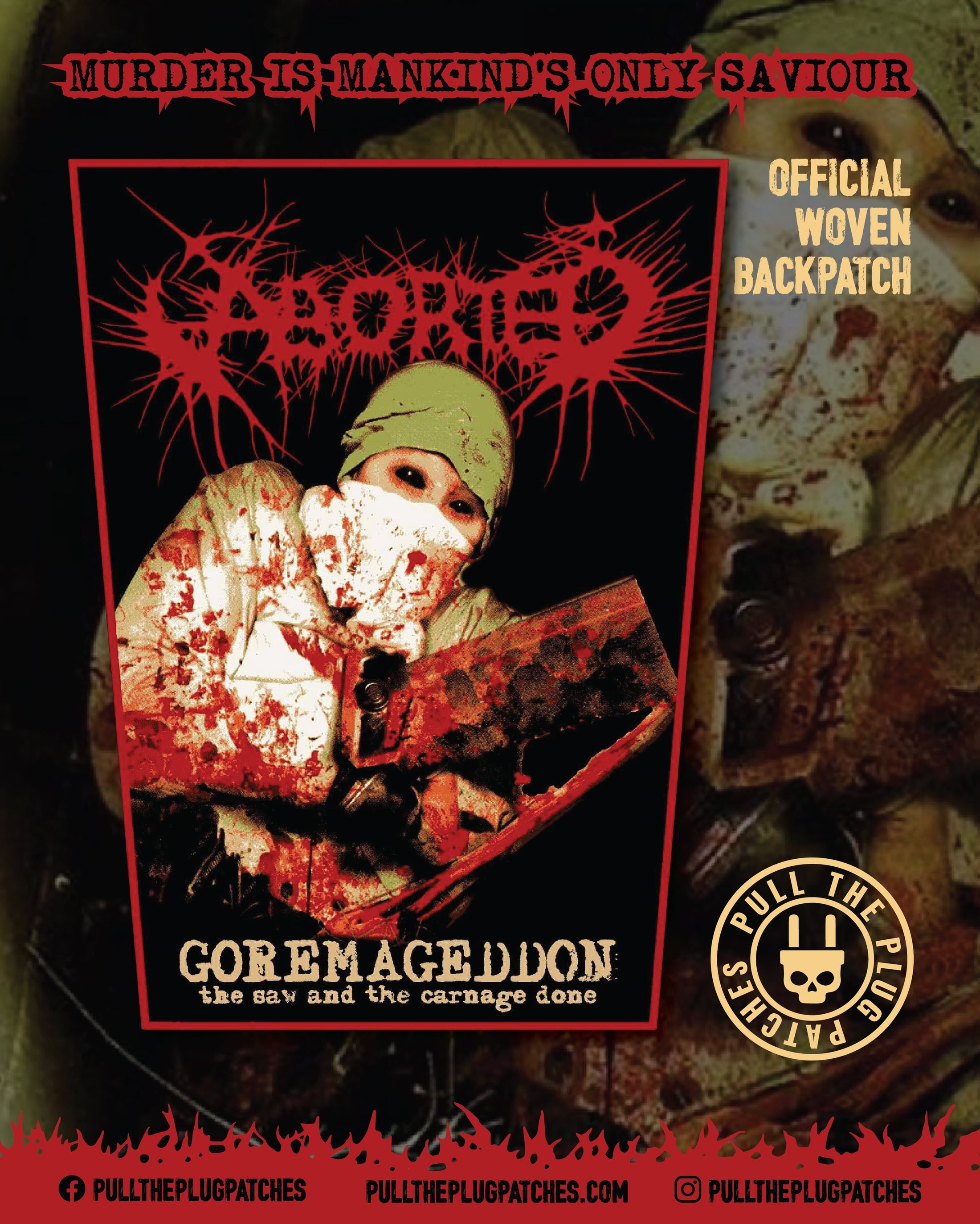 Aborted - Goremageddon - Backpatch – Pull The Plug Patches