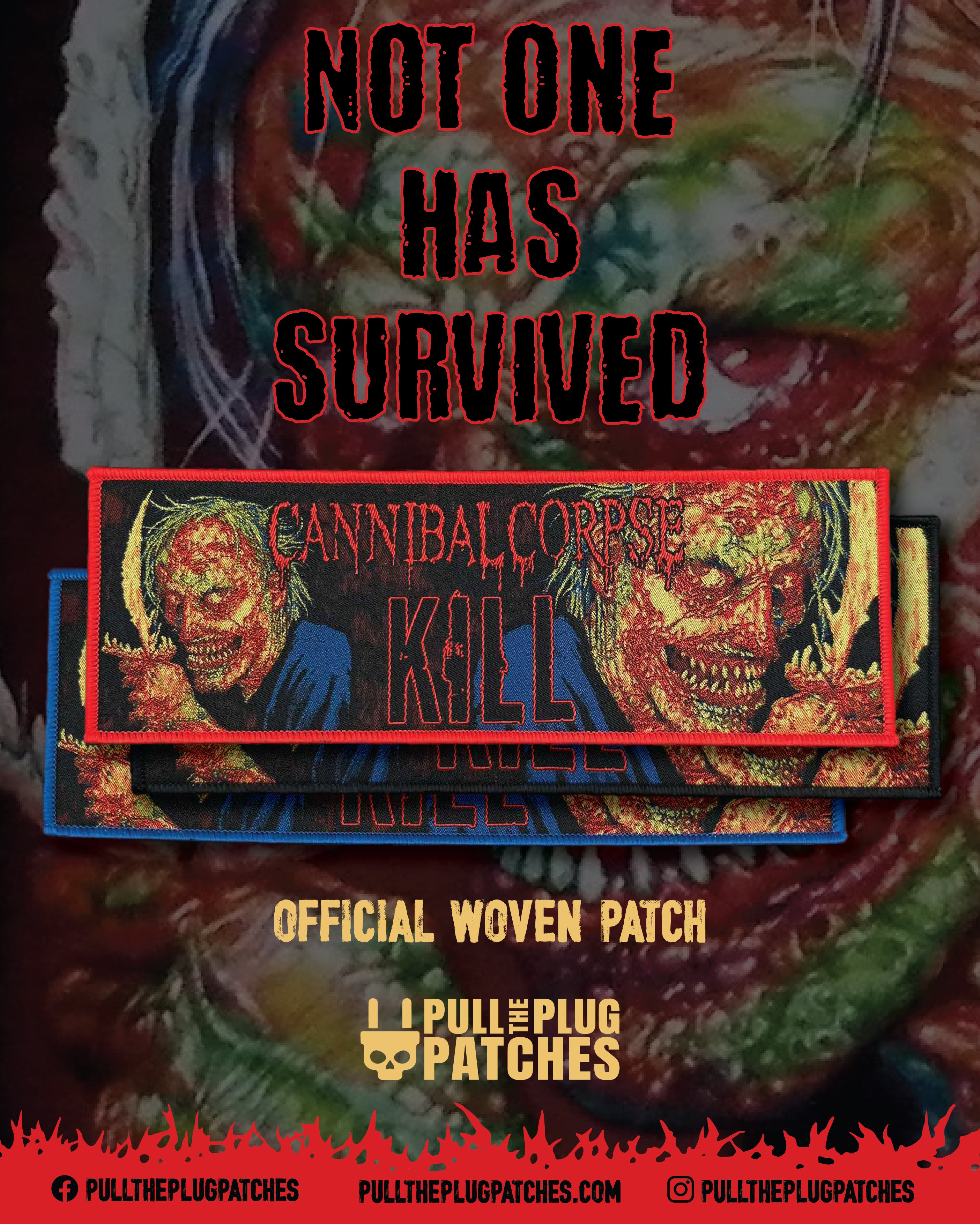Cannibal Corpse - Kill - Strip Patch – Pull The Plug Patches