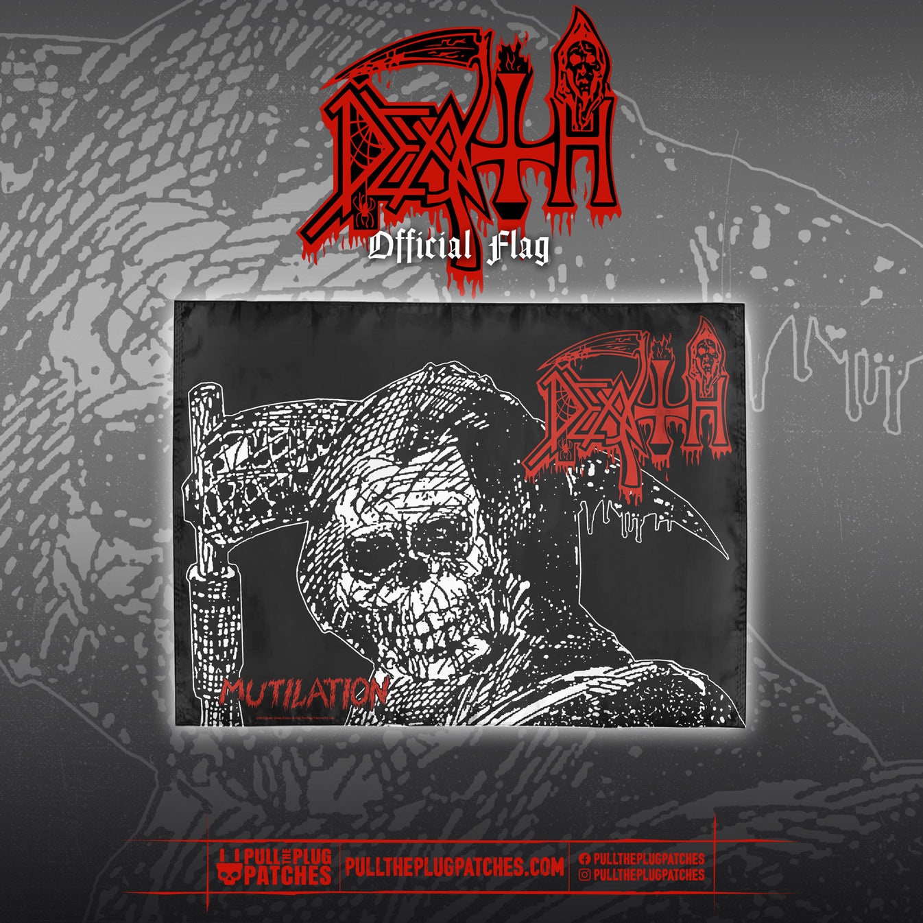 Death - Mutilation - Flag – Pull The Plug Patches