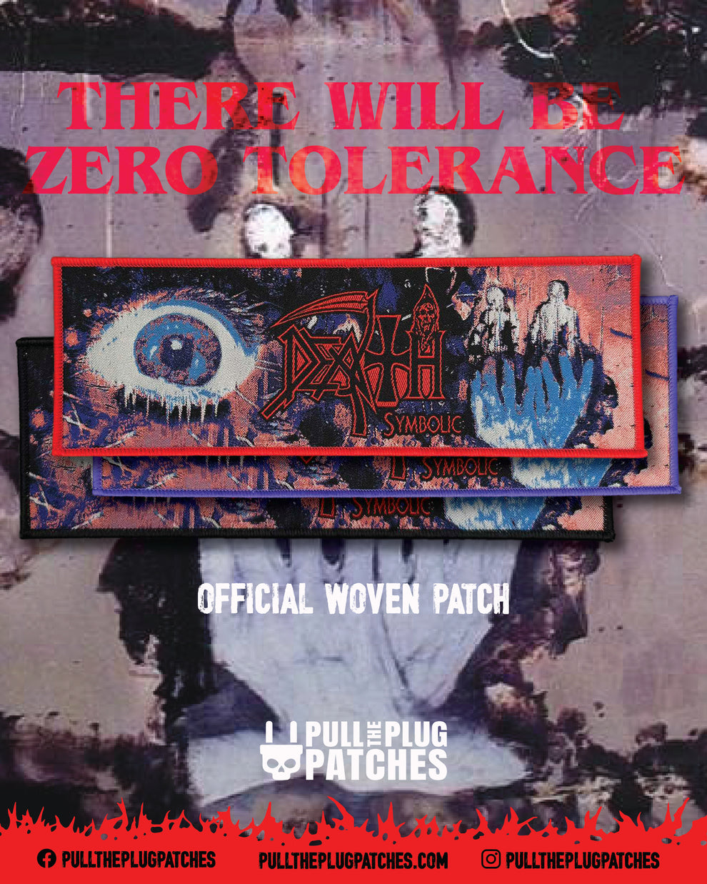Death - Symbolic - Strip Patch – Pull The Plug Patches