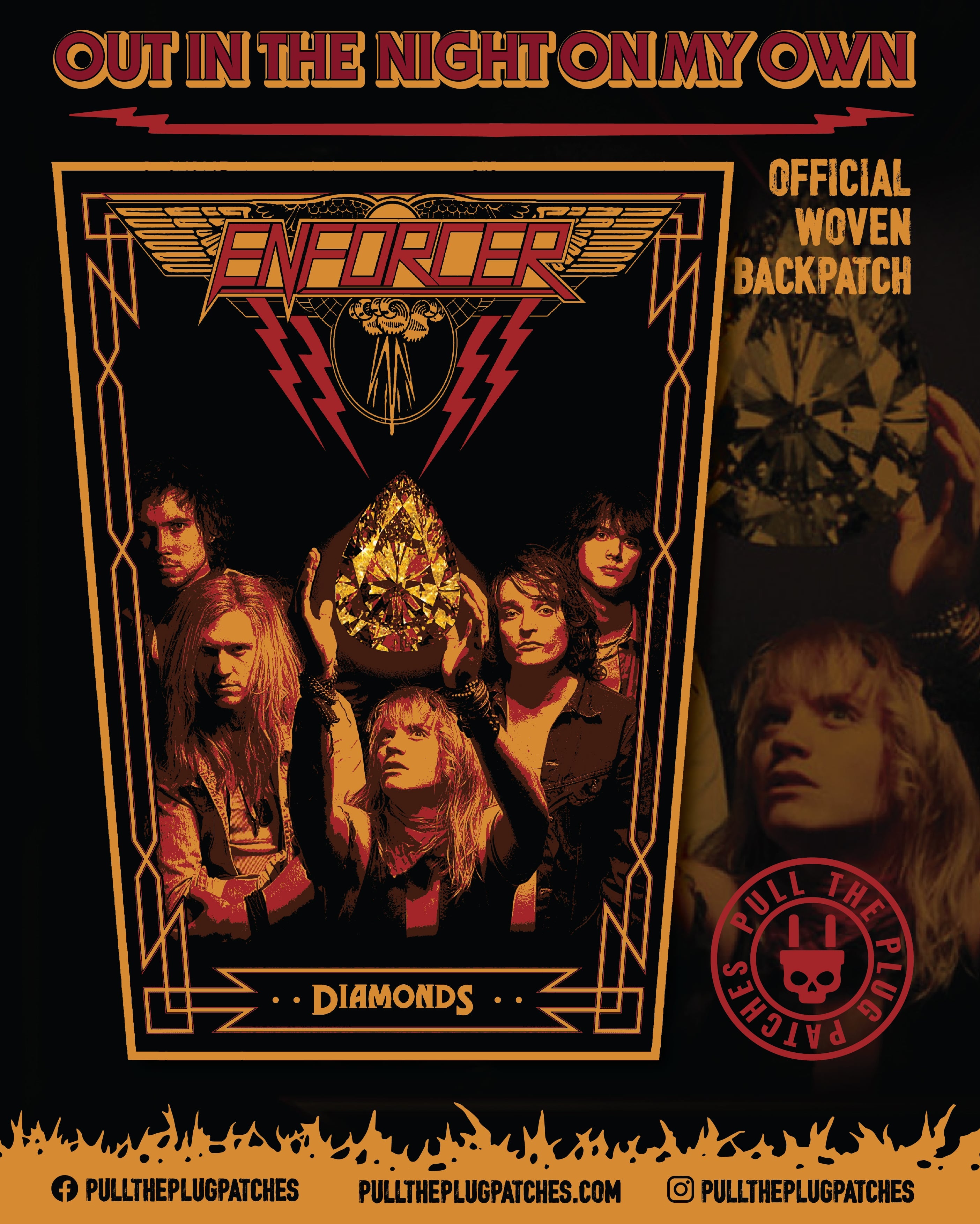 Enforcer - Diamonds - Backpatch – Pull The Plug Patches
