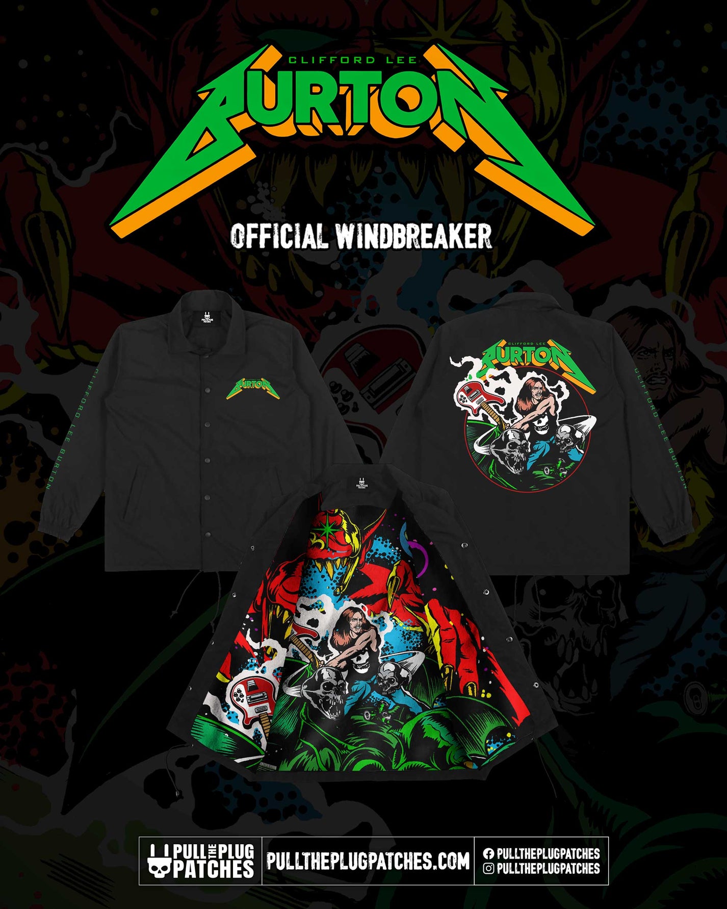 Cliff Burton - Legacy - Windbreaker (Limited Edition) – Pull The Plug ...