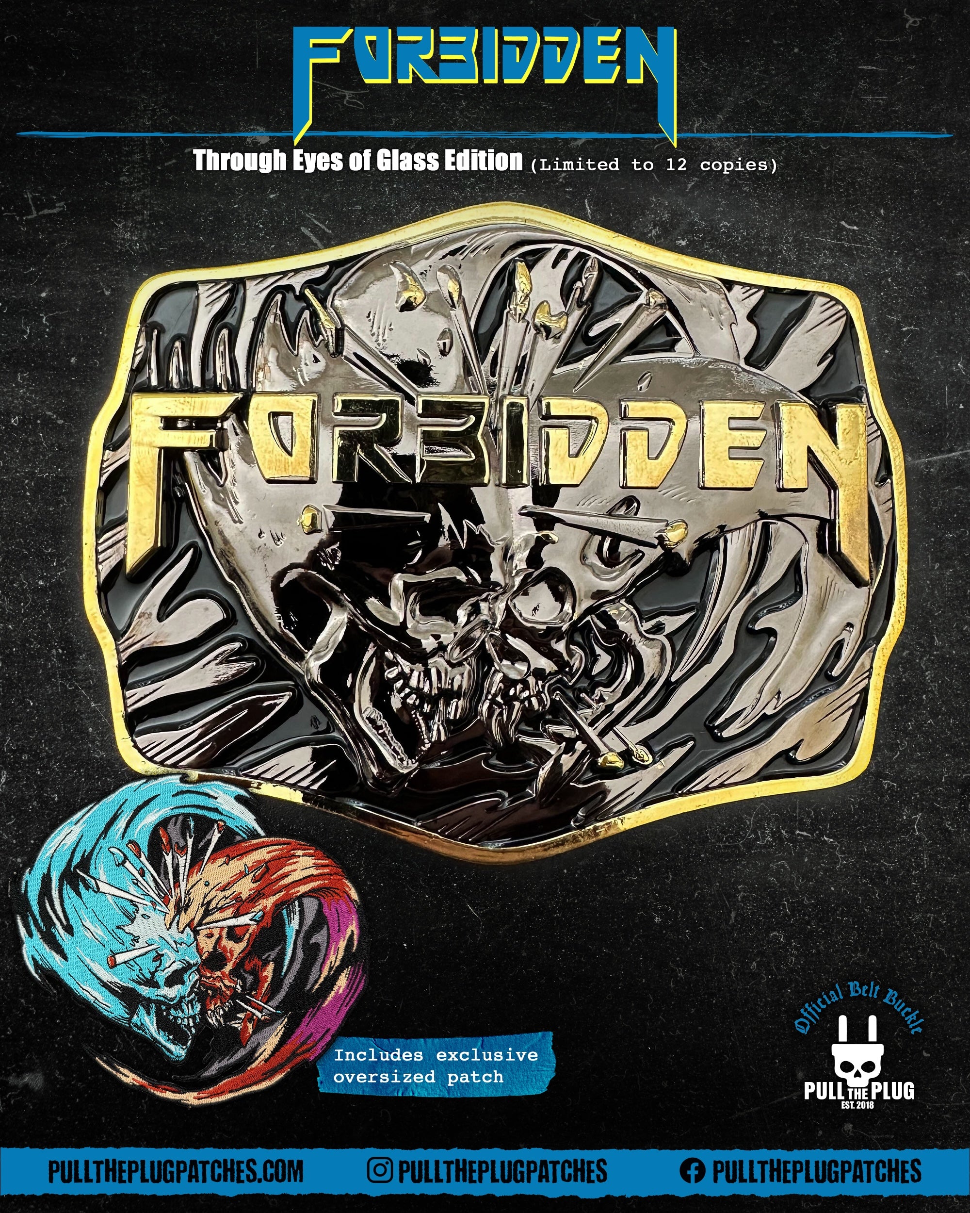 Forbidden - Forbidden Evil Belt Buckle - Through Eyes Of Glass Edition ...