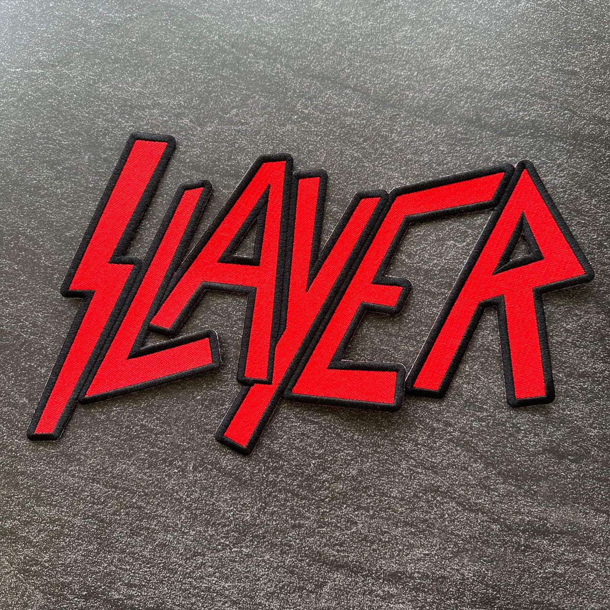 Slayer - Red - Embroidered Rocker Style Logo – Pull The Plug Patches