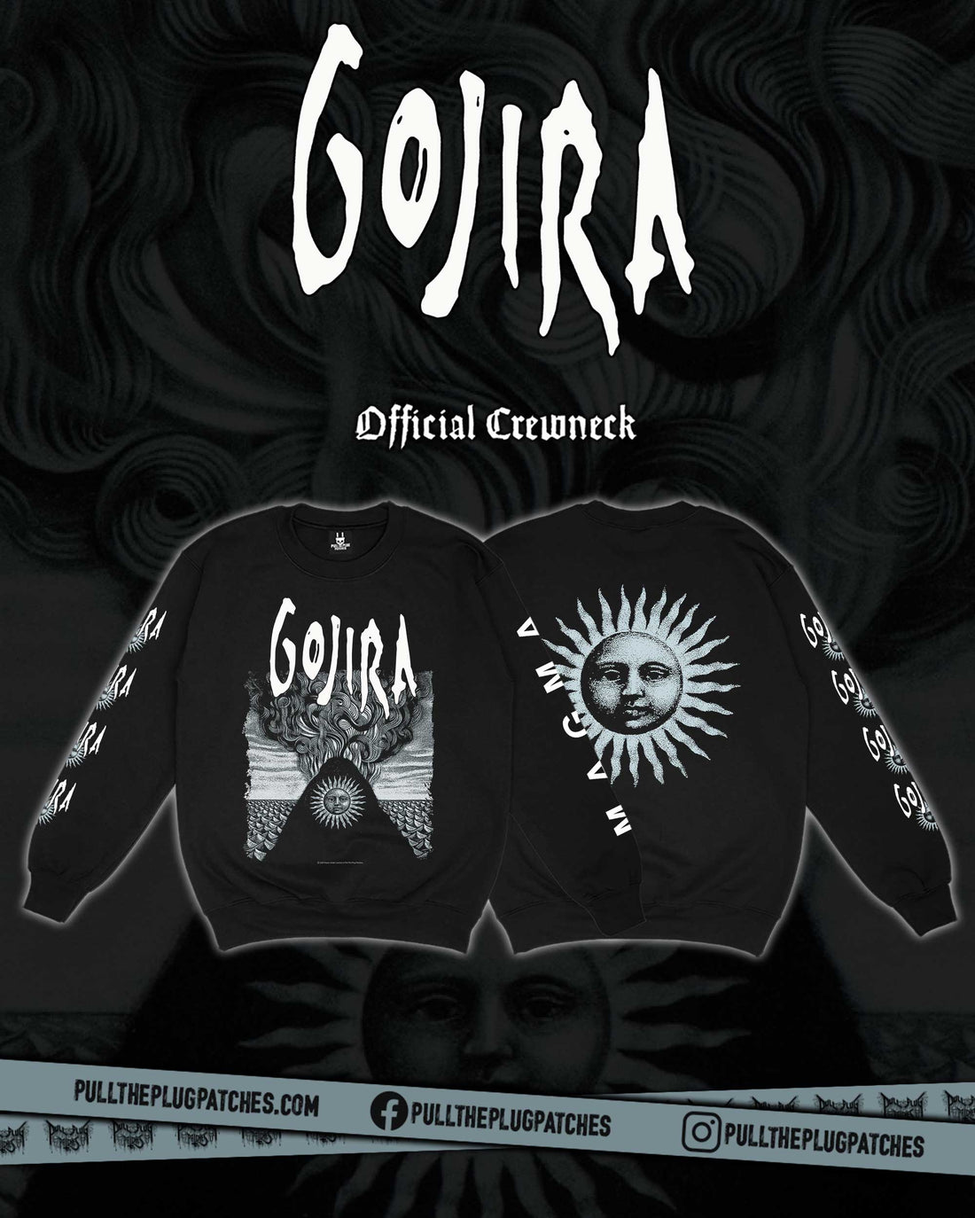 Gojira - Magma - Crewneck Sweater – Pull The Plug Patches
