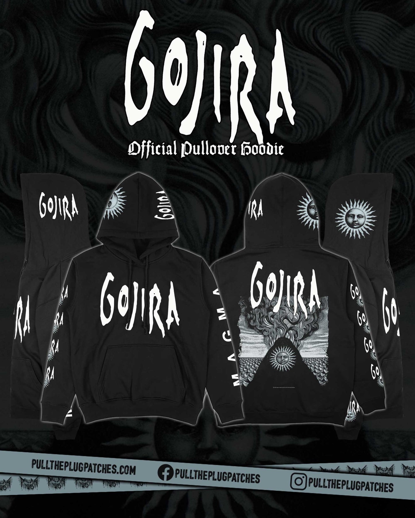 Gojira - Magma - Deluxe Pullover Hoodie – Pull The Plug Patches