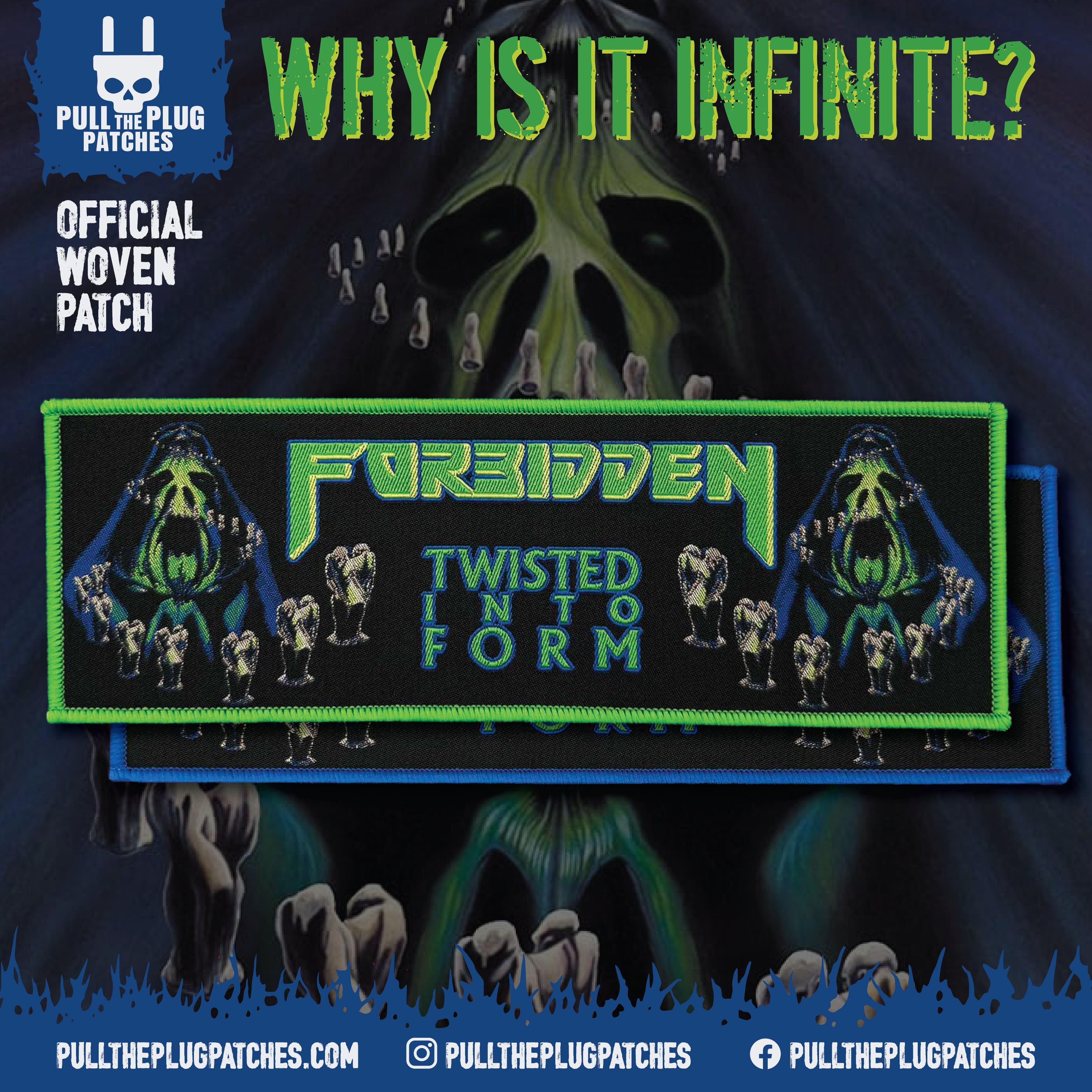 Forbidden - Twisted Into Form - Strip Patch – Pull The Plug Patches