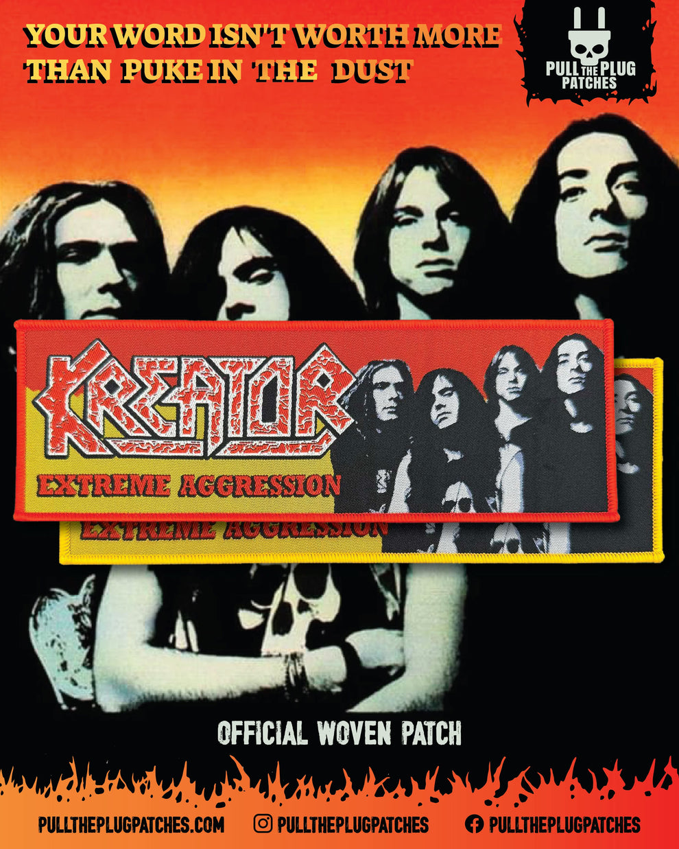 Kreator - Extreme Aggression - Strip Patch – Pull The Plug Patches