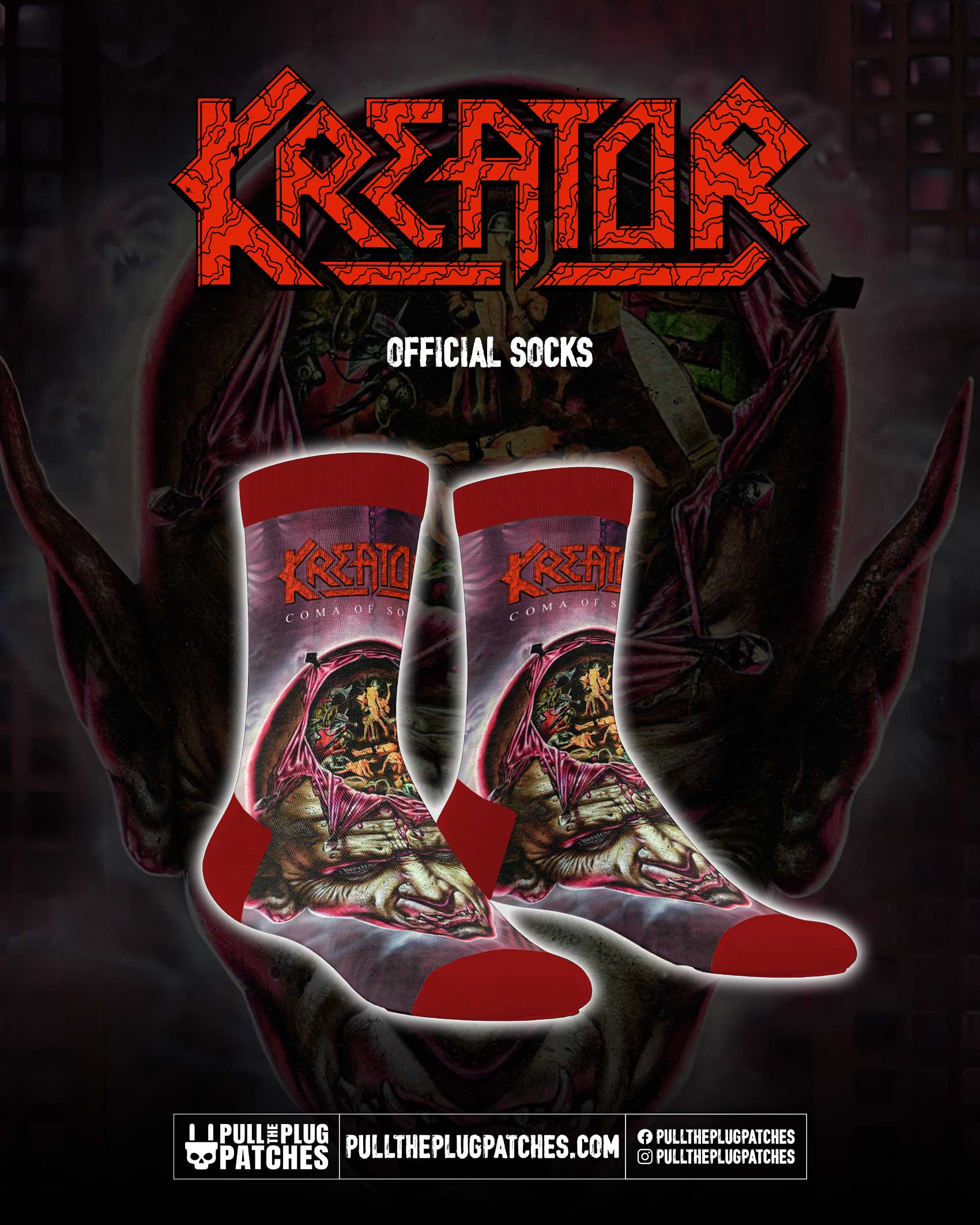 Kreator - Coma Of Souls - Socks – Pull The Plug Patches