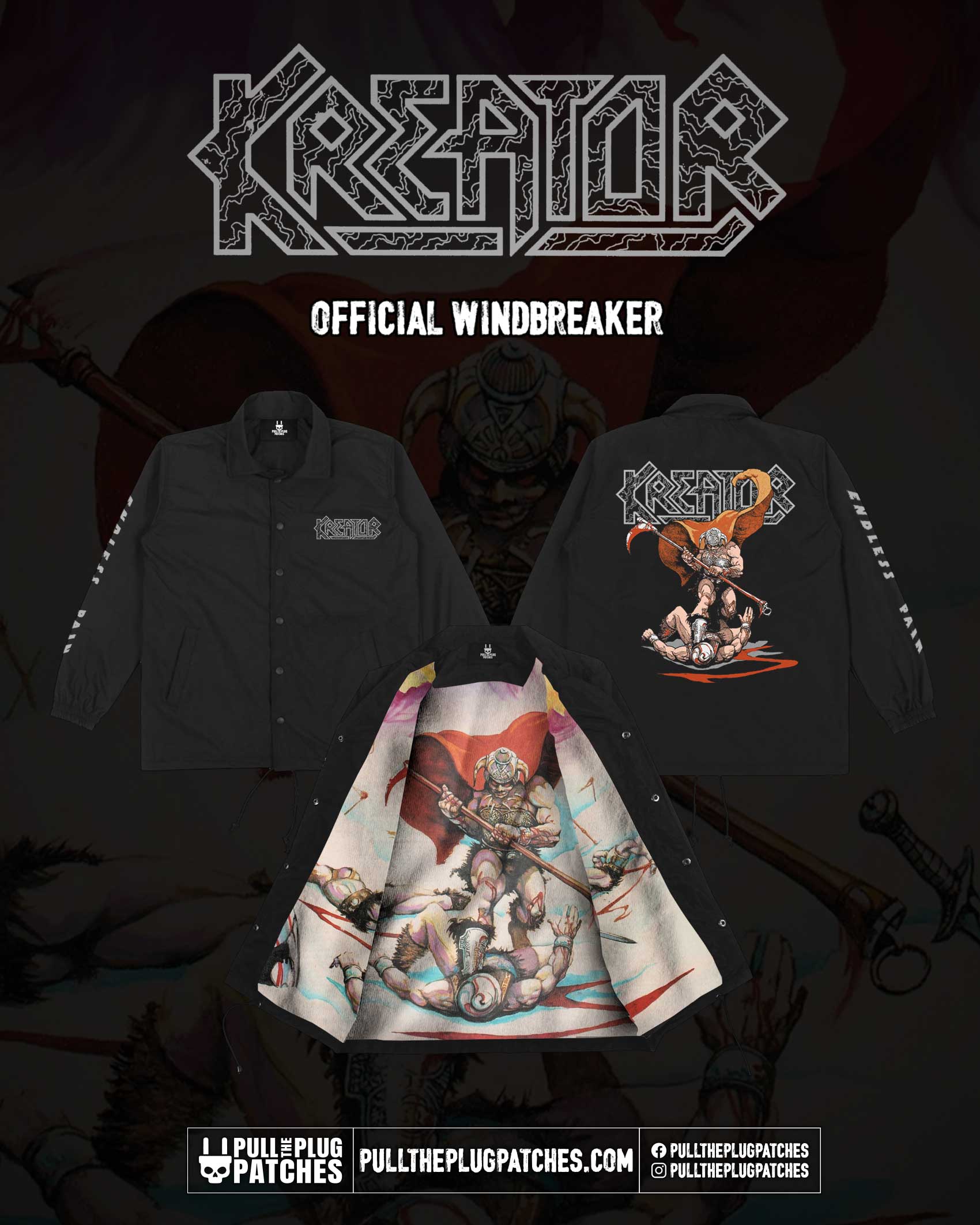 Kreator - Endless Pain - Windbreaker – Pull The Plug Patches