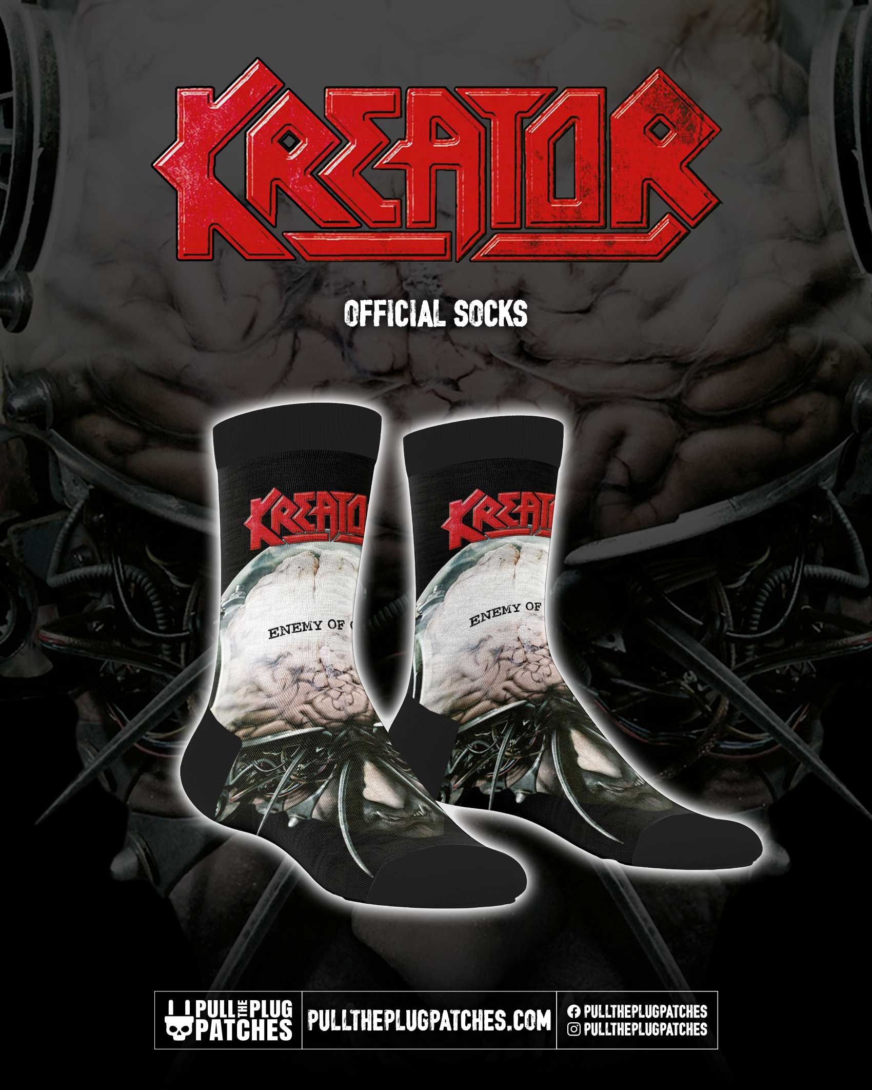 Kreator - Enemy Of God - Socks – Pull The Plug Patches