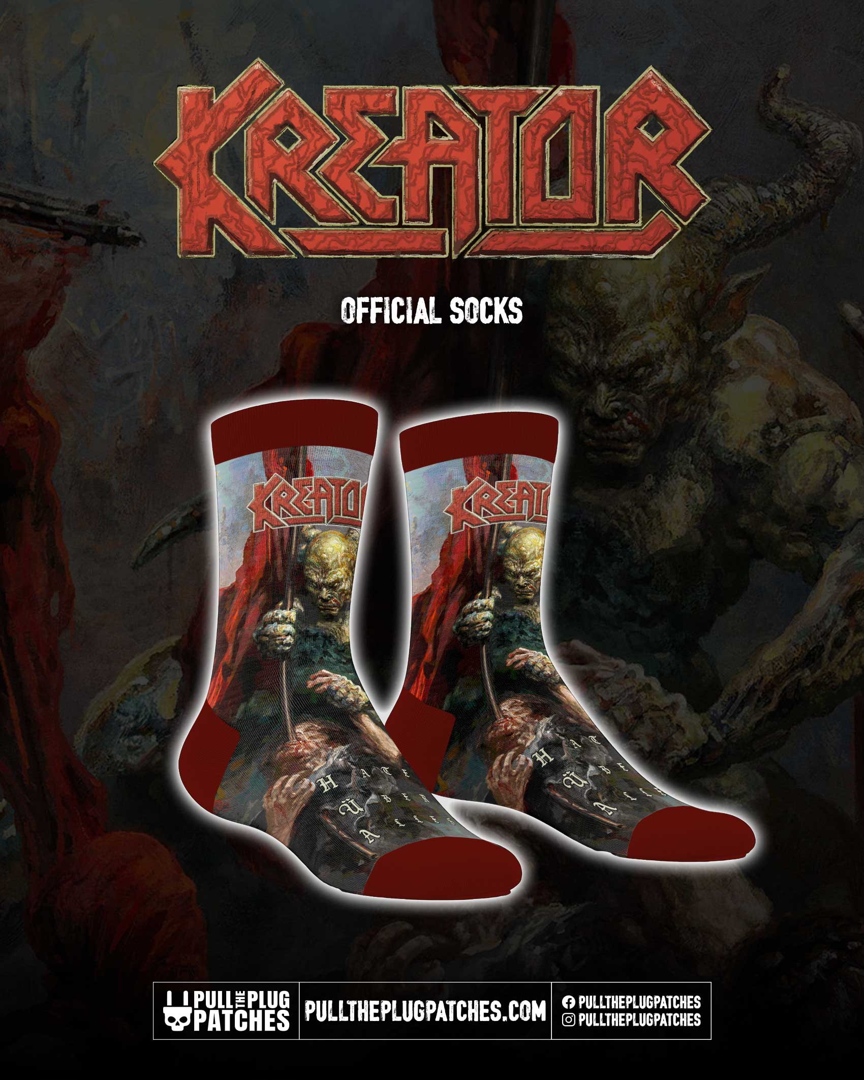 Kreator - Hate Über Alles - Socks – Pull The Plug Patches