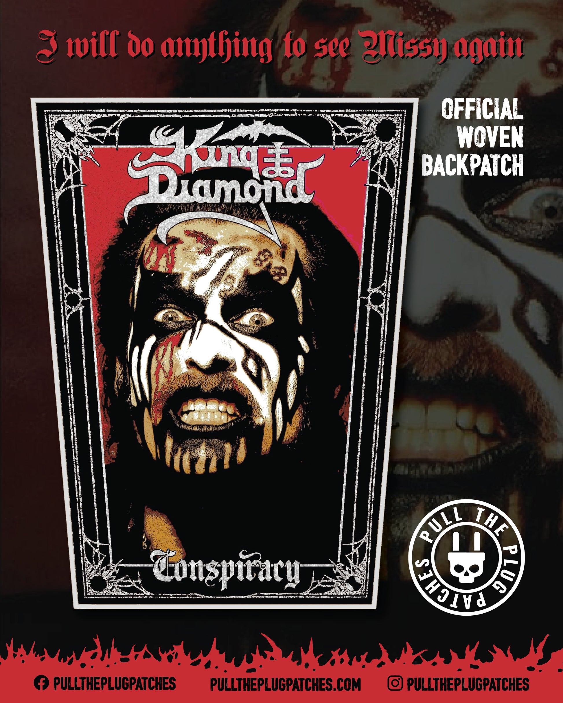 King Diamond - Conspiracy - Backpatch – Pull The Plug Patches