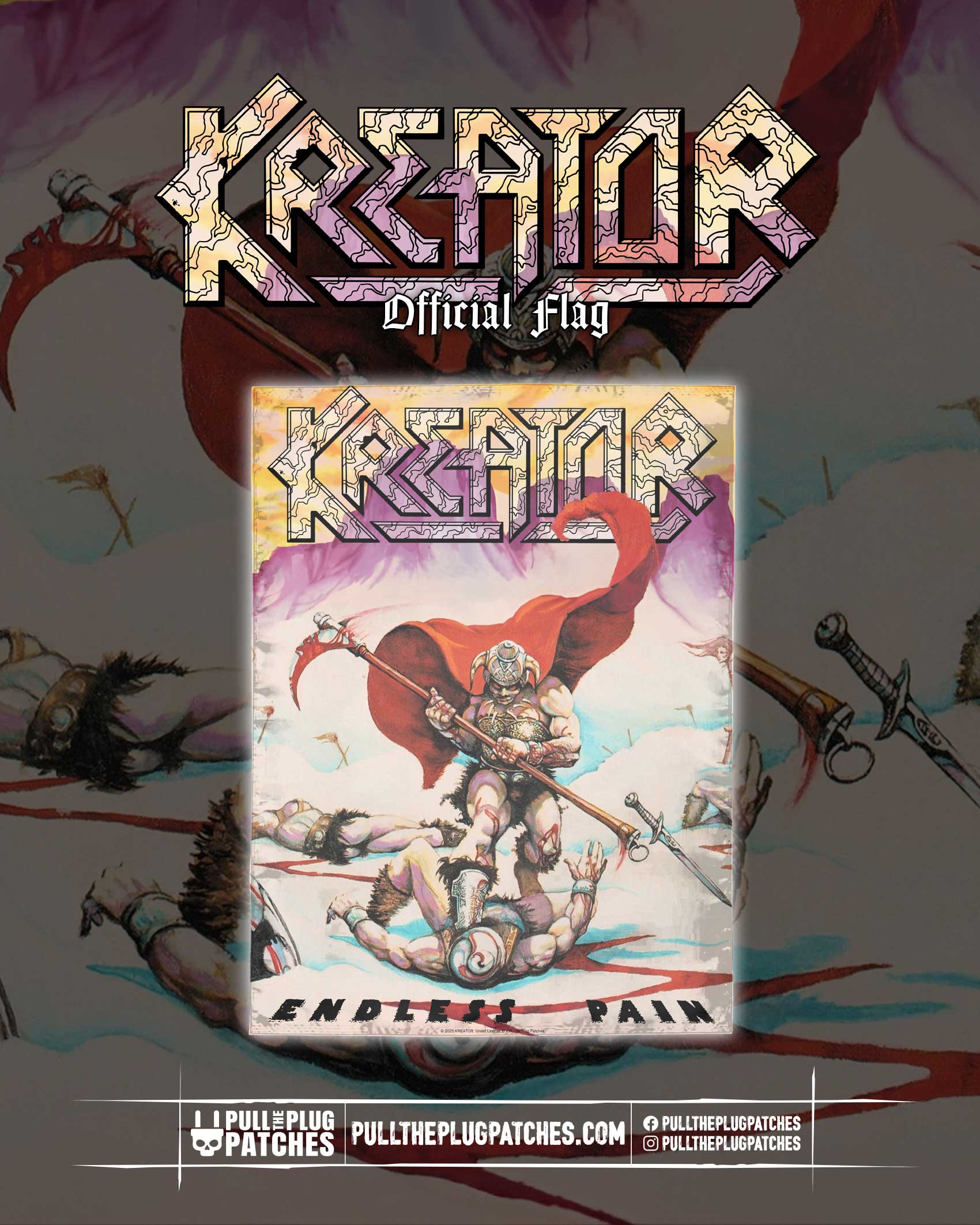 Kreator - Endless Pain - Flag – Pull The Plug Patches