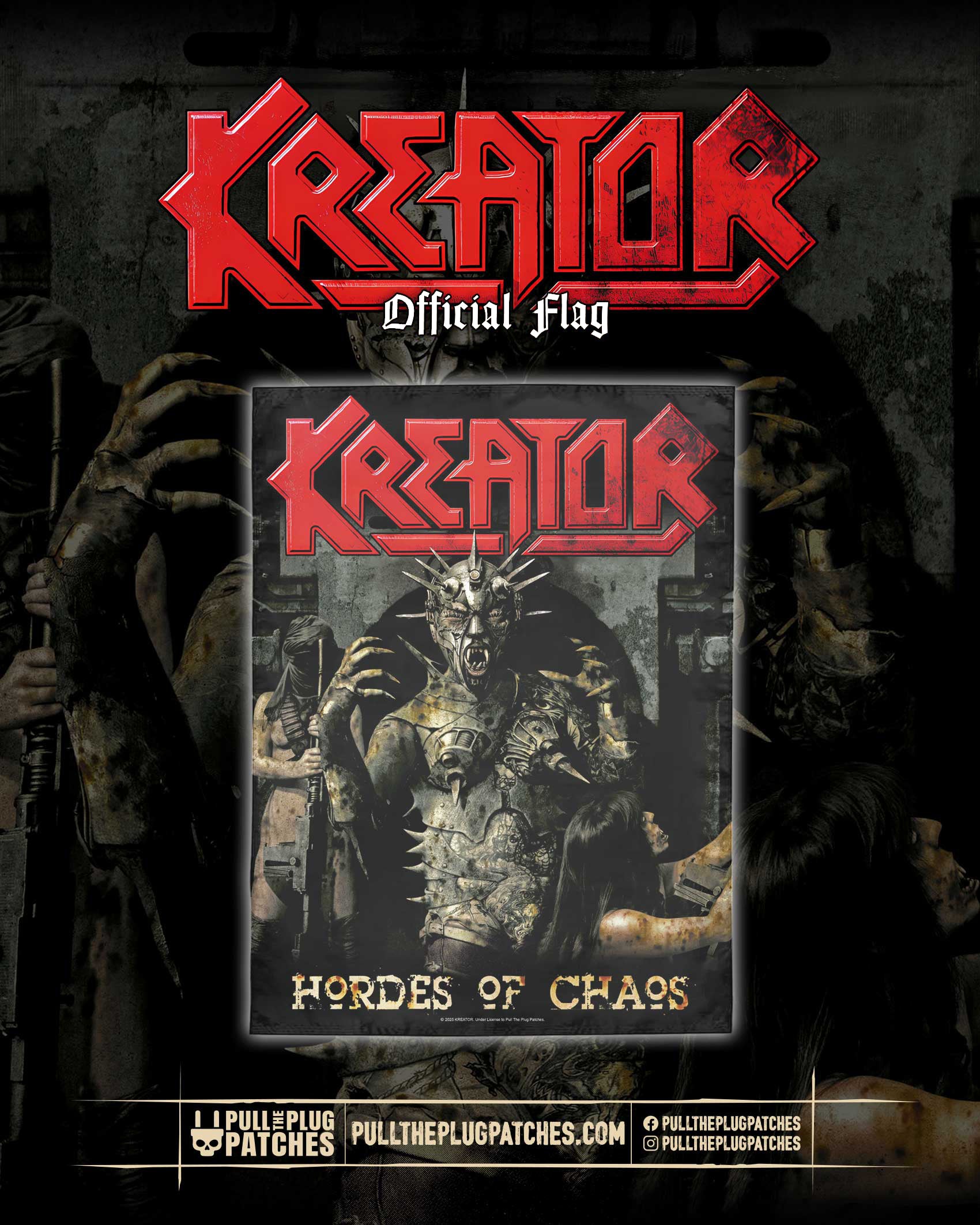 Kreator - Hordes Of Chaos - Flag – Pull The Plug Patches