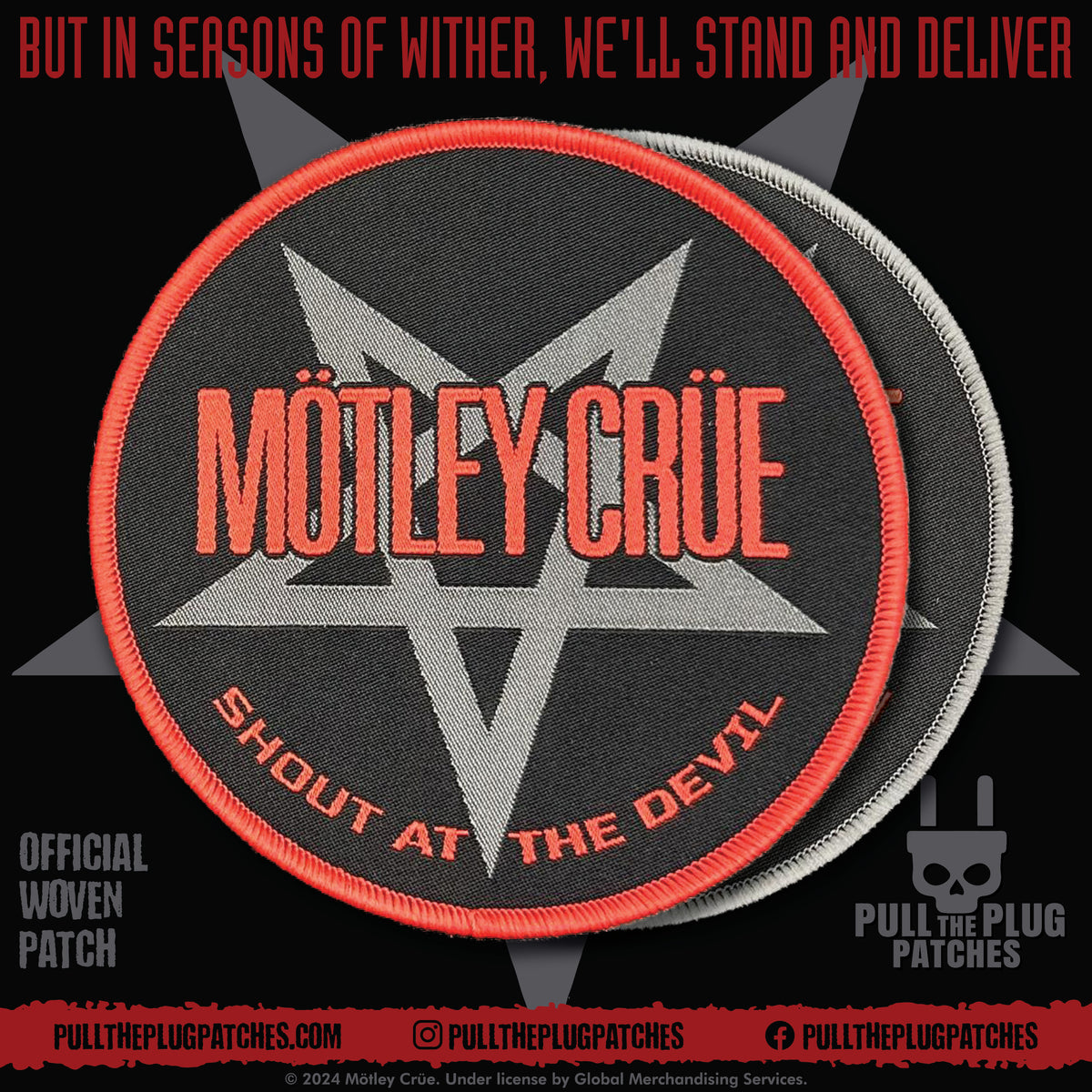 Motley Crue - Shout at the Devil – Pull The Plug Patches