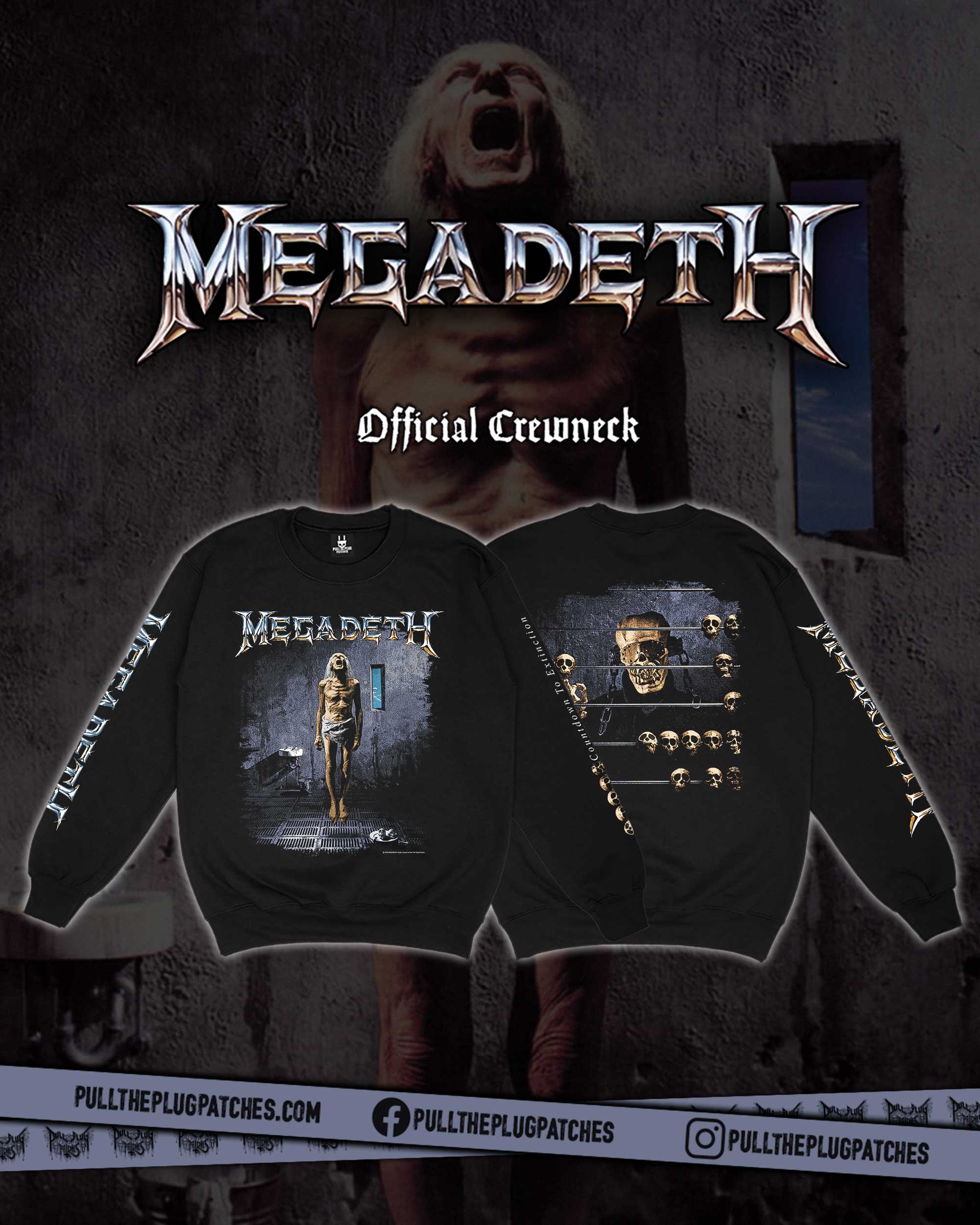 Megadeth - Countdown To Extinction - Crewneck Sweater – Pull The Plug ...