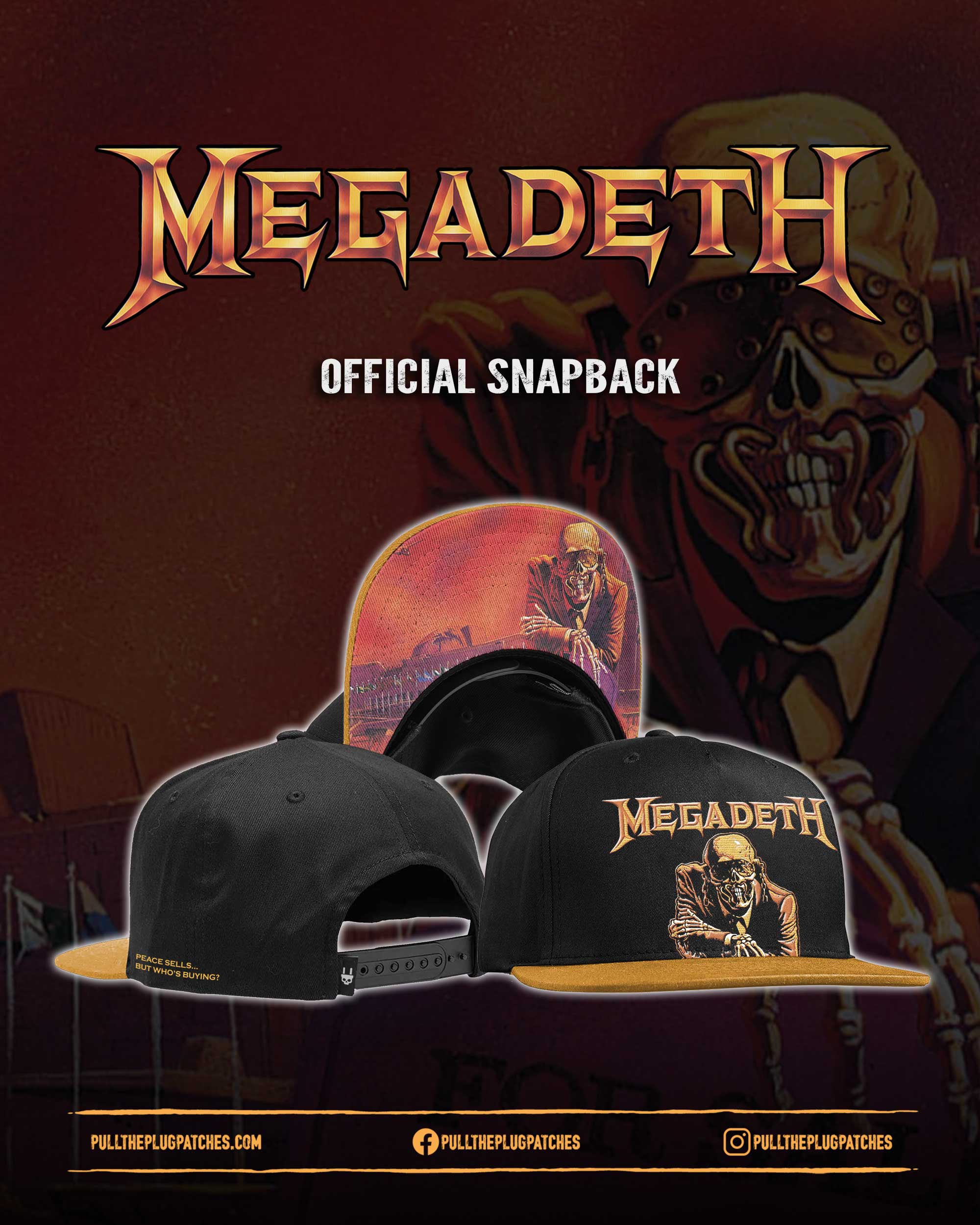 Megadeth - Peace Sells... But Who’s Buying? - Snapback Hat – Pull The ...