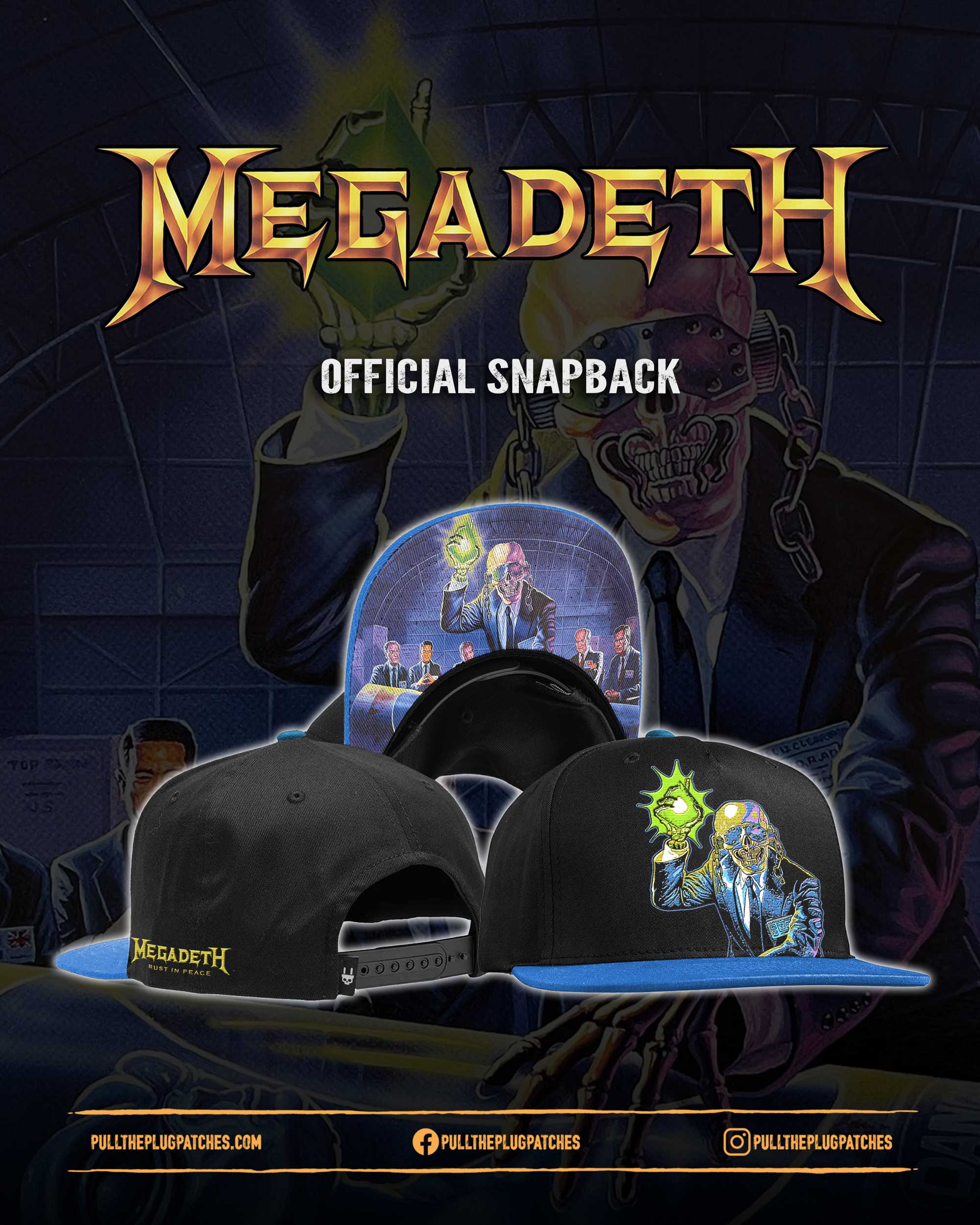 Megadeth - Rust In Peace - Snapback Hat – Pull The Plug Patches