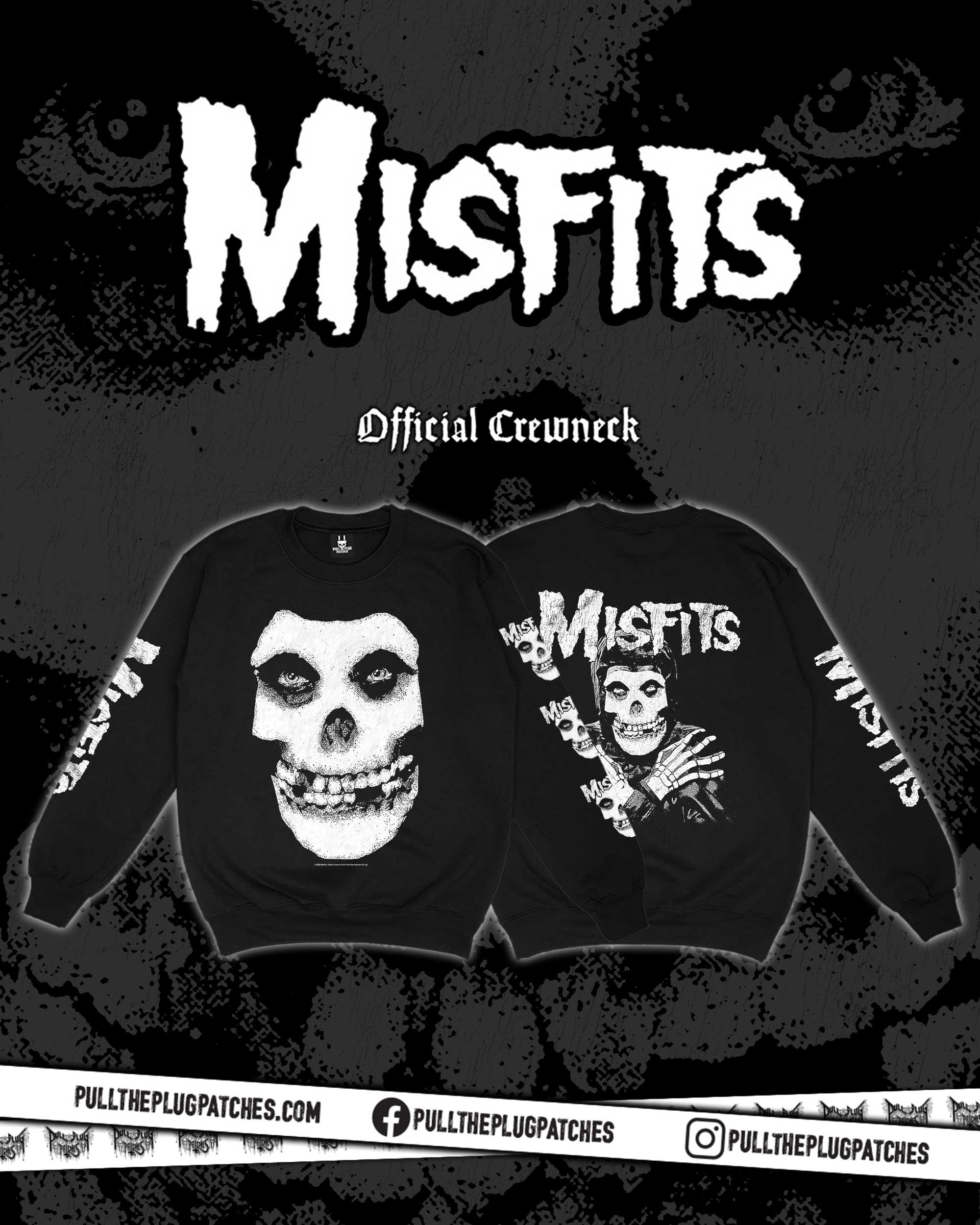 Misfits - Misfits - Crewneck Sweater – Pull The Plug Patches