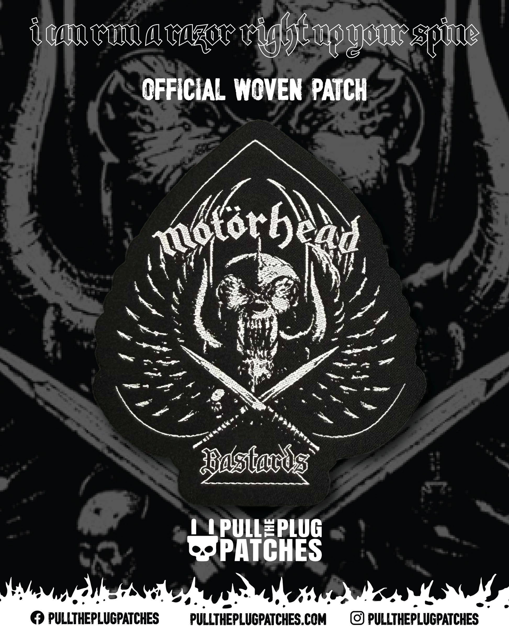 Motörhead - Bastards - Laser Cut Patch – Pull The Plug Patches