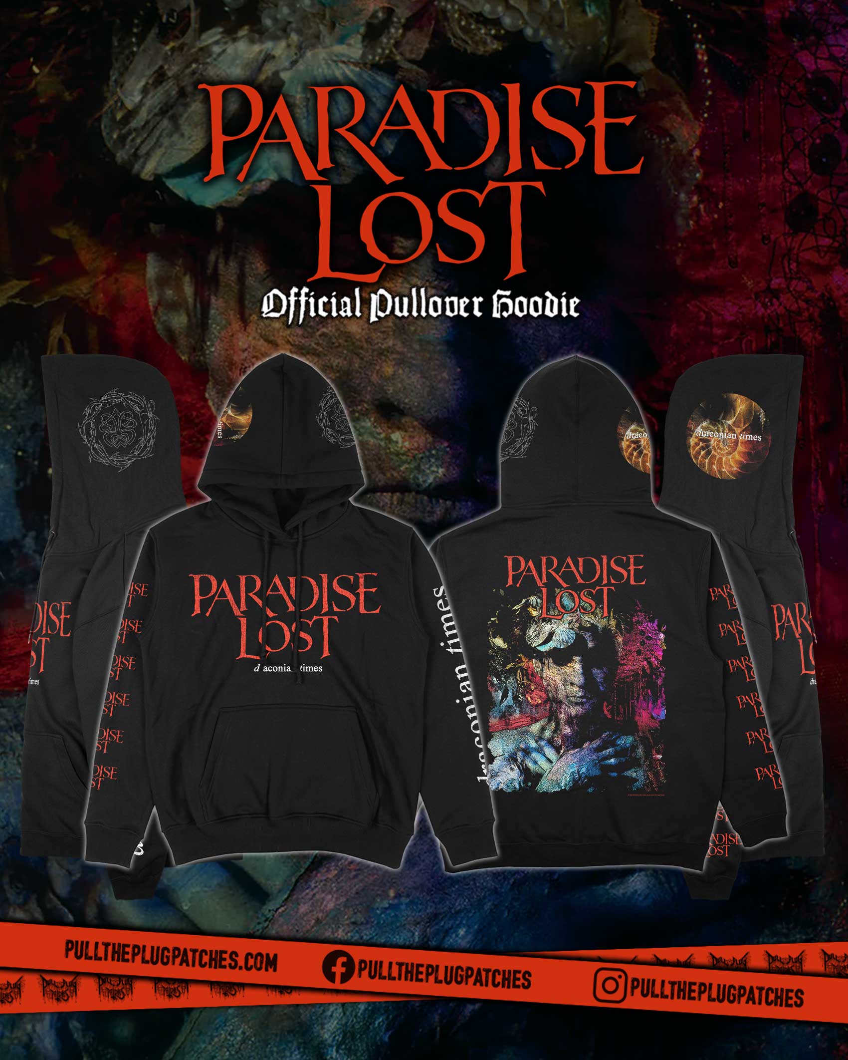 Paradise Lost - Draconian Times - Deluxe Pullover Hoodie – Pull The ...