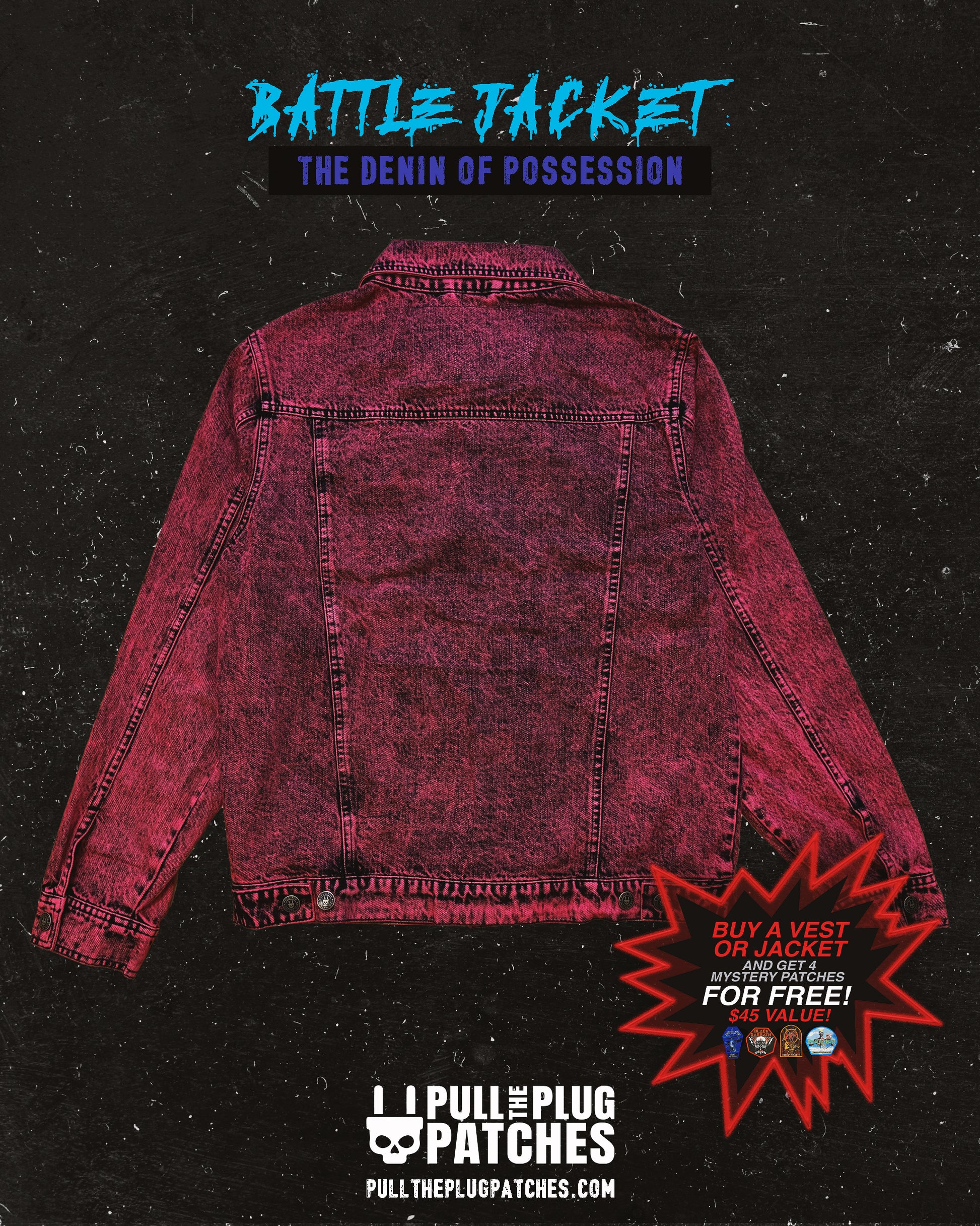 The Denim of Possession - Red Jacket – Pull The Plug Patches