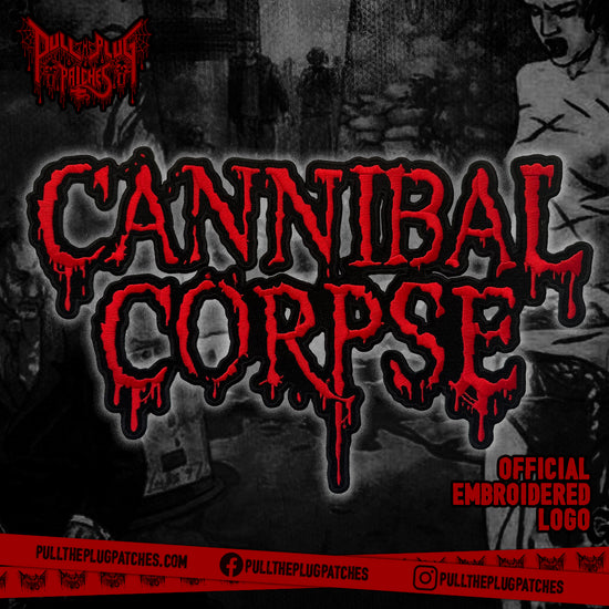 Cannibal Corpse - Red - Embroidered Rocker Style Logo – Pull The Plug ...