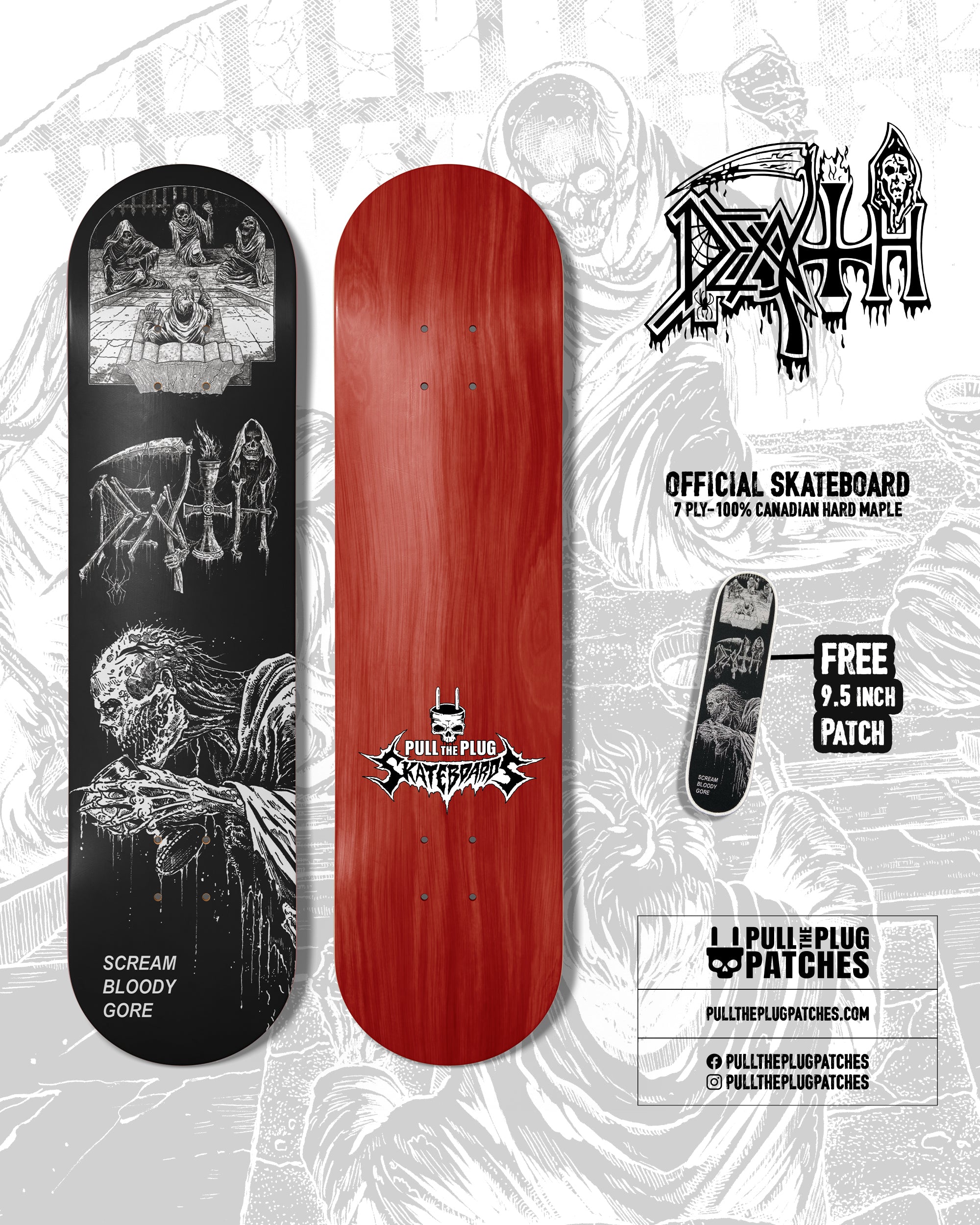 Death - Scream Bloody Gore - Riddick Zombie - Skateboard – Pull The ...