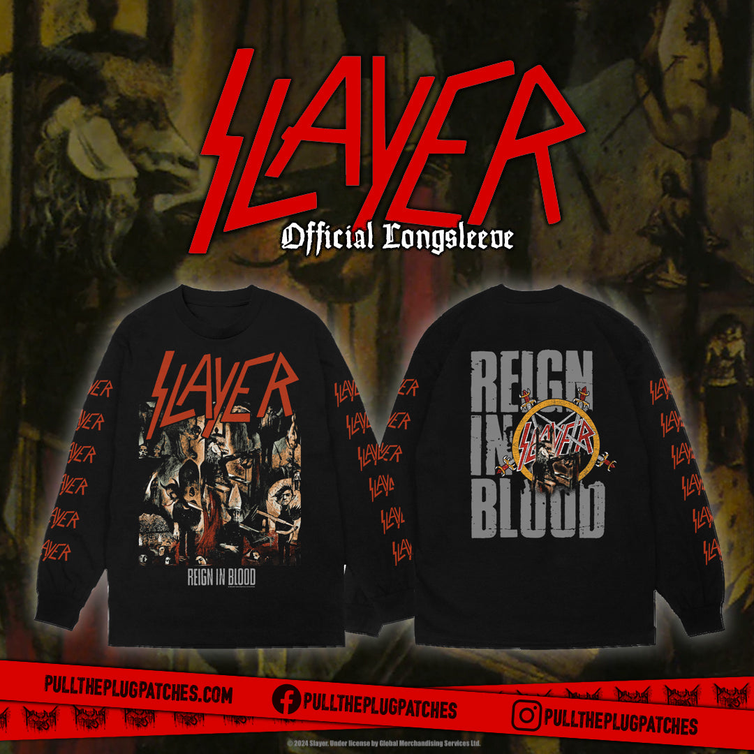 Slayer - Reign In Blood - Longsleeve Shirt – Pull The Plug Patches