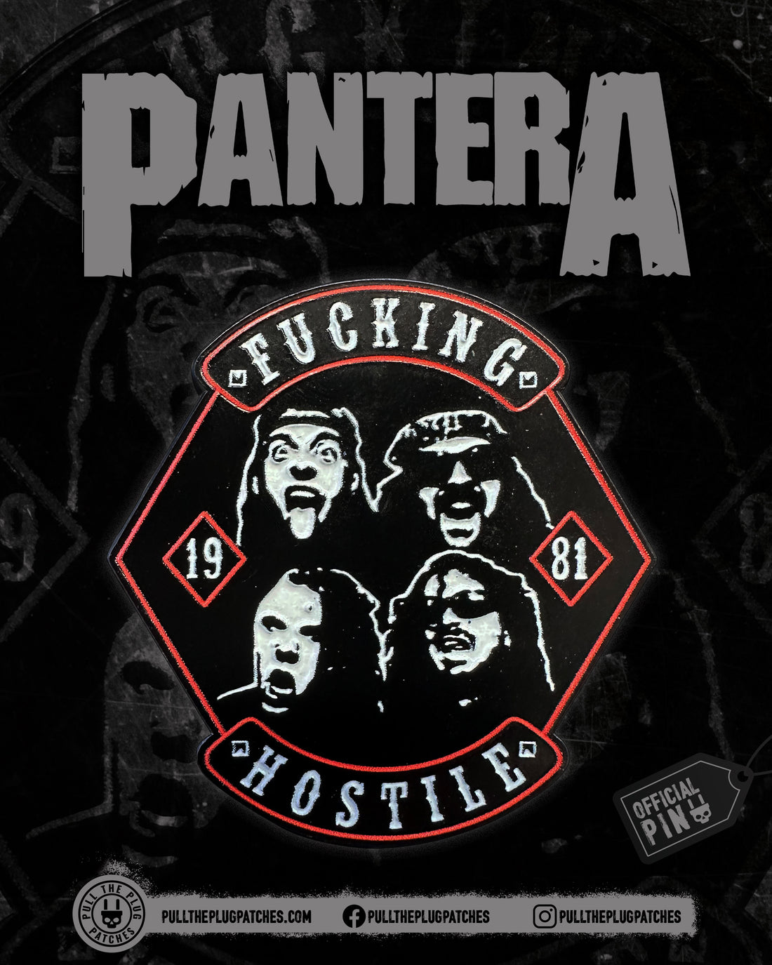 Pantera - Fucking Hostile - Pin – Pull The Plug Patches