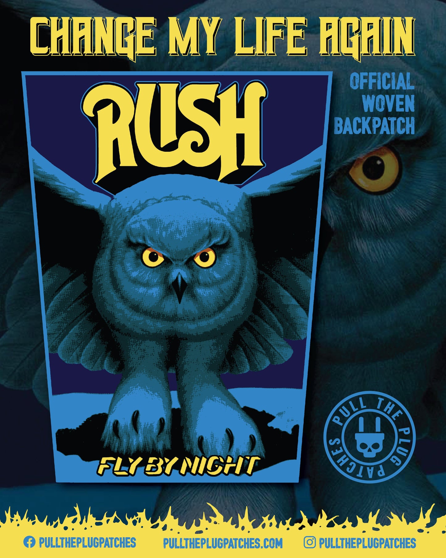 Rush - Fly By Night - Backpatch – Pull The Plug Patches