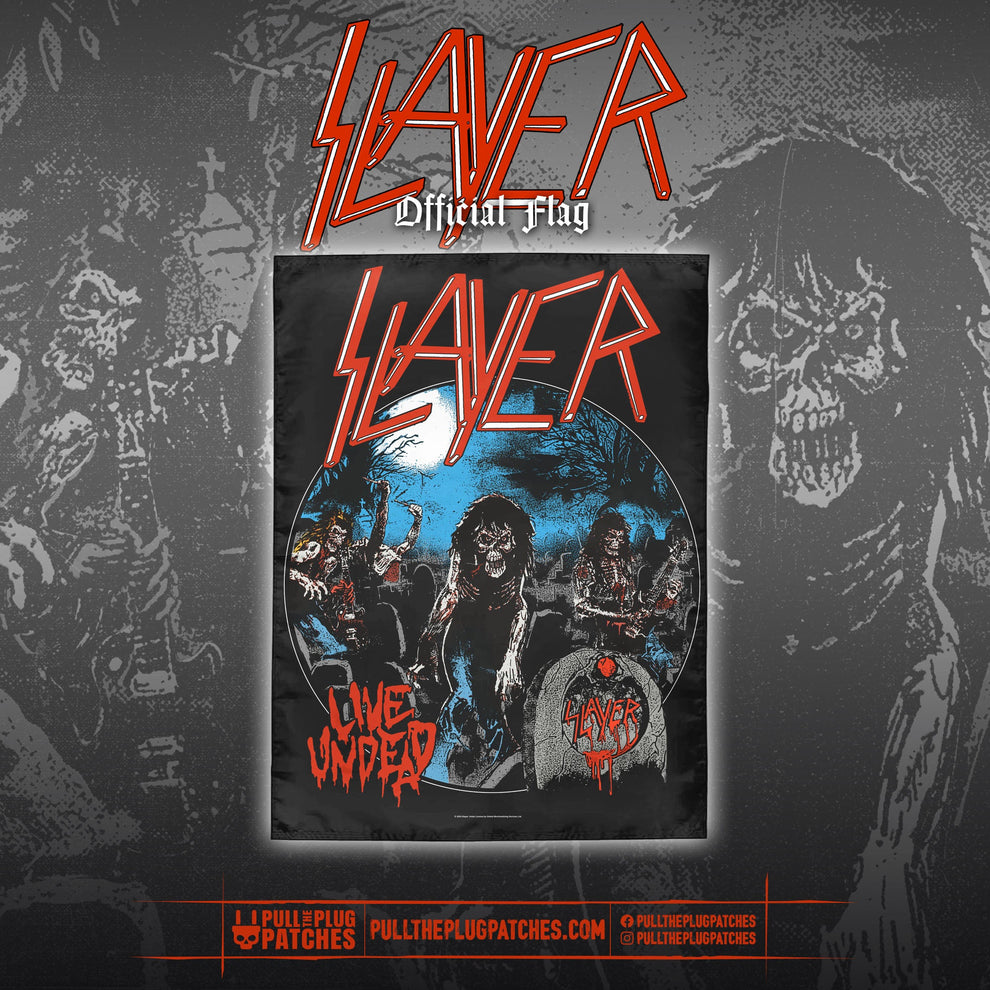 Slayer - Live Undead - Flag – Pull The Plug Patches