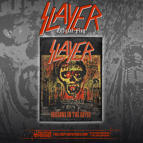 Slayer - Seasons in the Abyss - Flag – Pull The Plug Patches