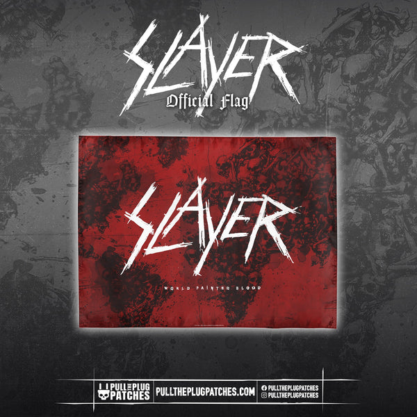 Slayer - World Painted Blood - Flag – Pull The Plug Patches