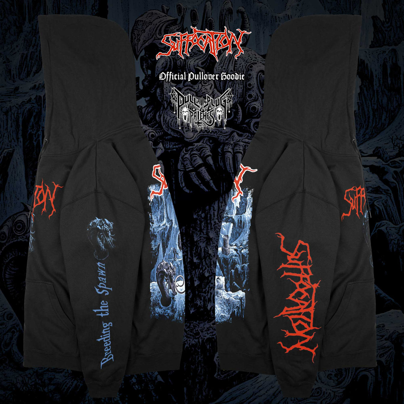 Suffocation - Breeding The Spawn - Pullover Hoodie – Pull The Plug Patches