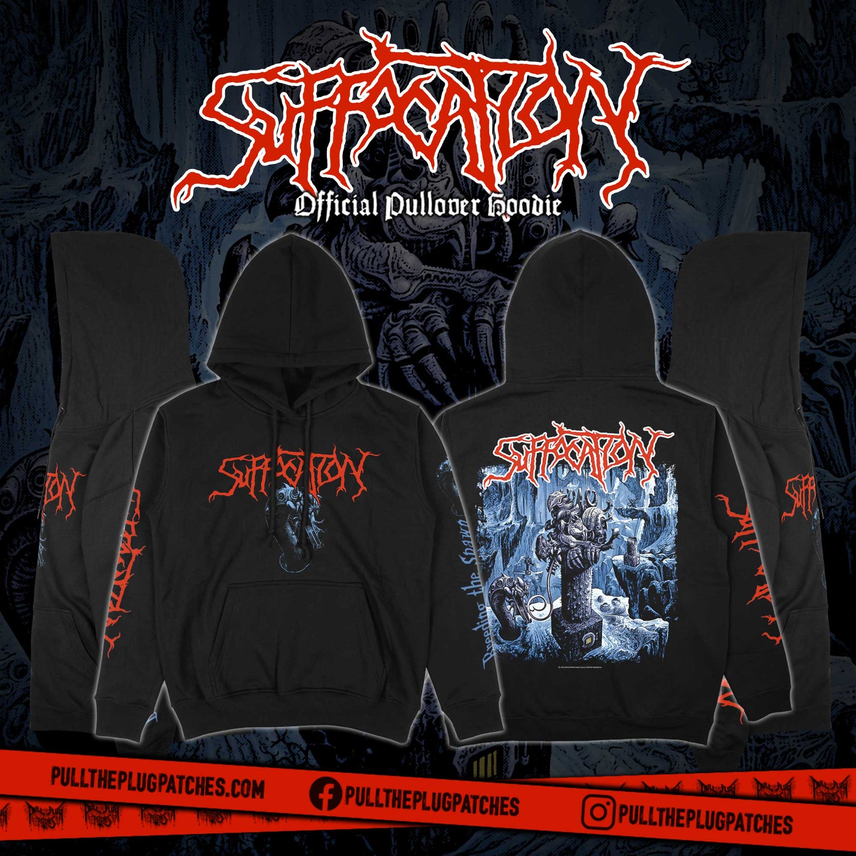Suffocation - Breeding The Spawn - Pullover Hoodie – Pull The Plug Patches
