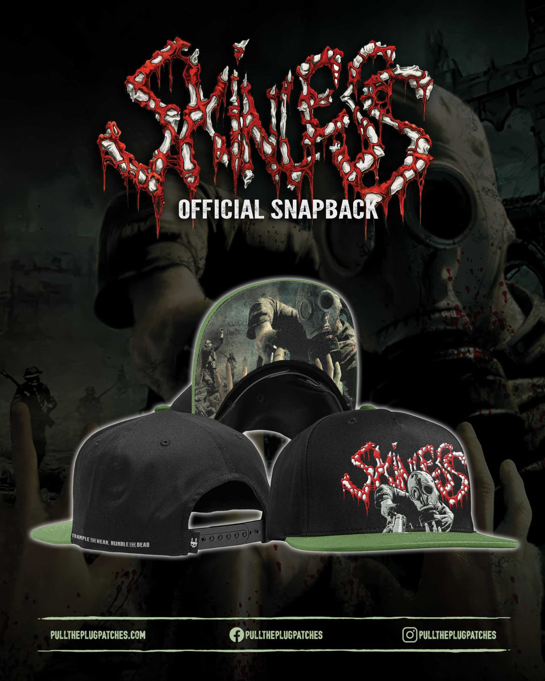 Skinless - Trample The Weak, Hurdle The Dead - Snapback Hat – Pull The ...